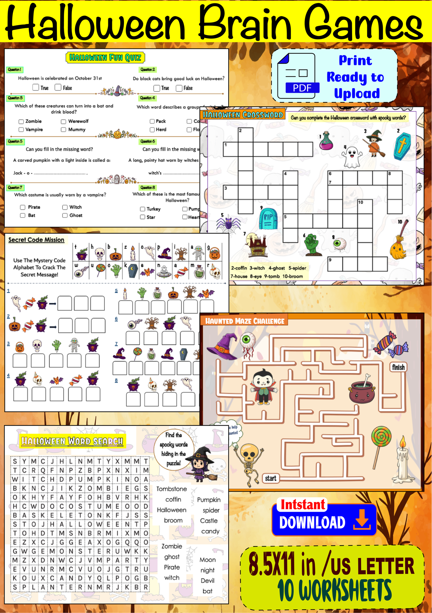 Halloween Brain Games - Ressource pédagogique pour les matières ...