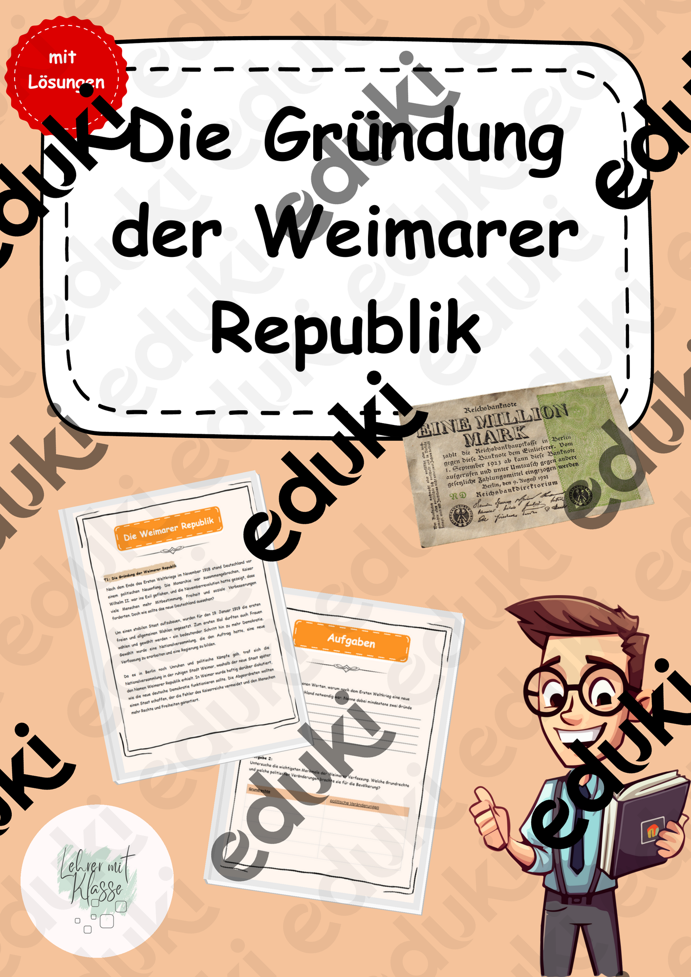 Die Gründung der Weimarer Republik – Unterrichtsmaterial im Fach Geschichte