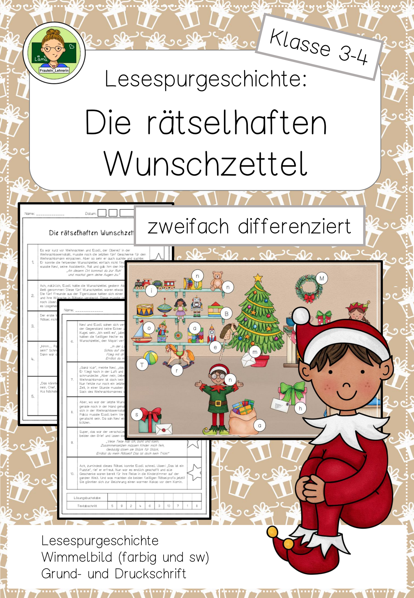 Lesespurgeschichte: Die rätselhaften Wunschzettel (Klasse 3-4 ...