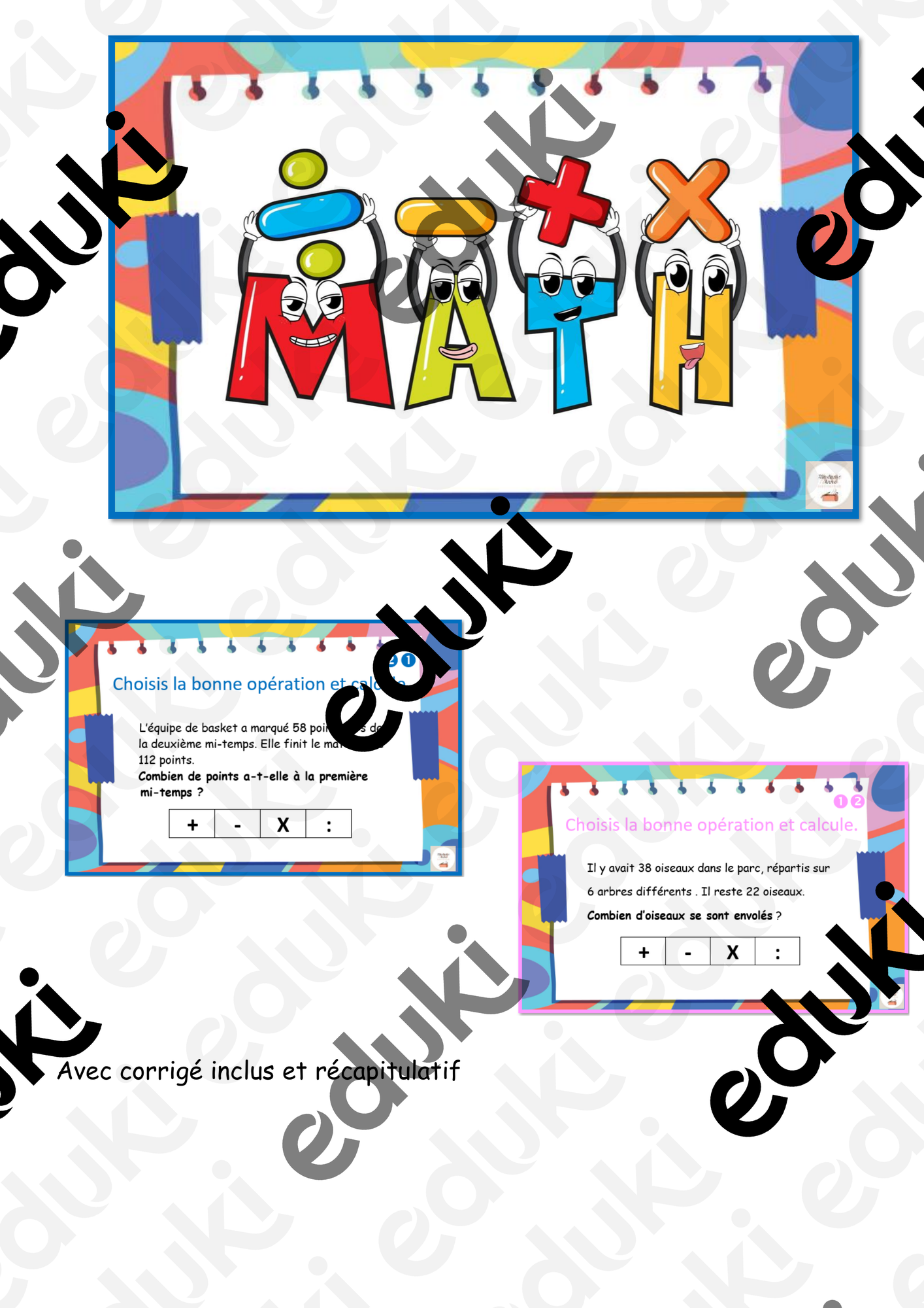 SELL choisis l'opération et calcule P3 - CE2 - Ressource pédagogique ...