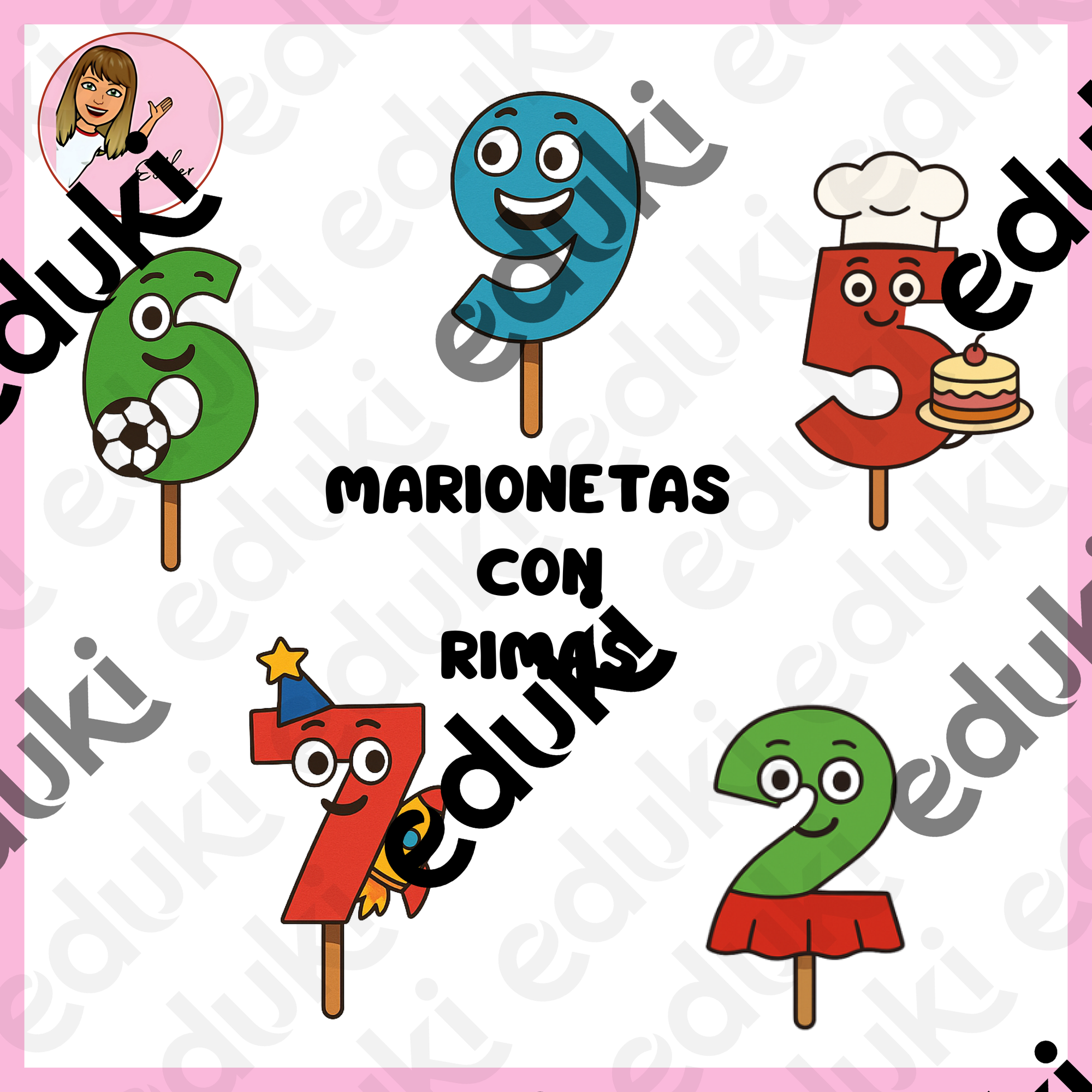MARIONETAS DE NÚMEROS CON RIMAS - material de la siguiente asignatura ...