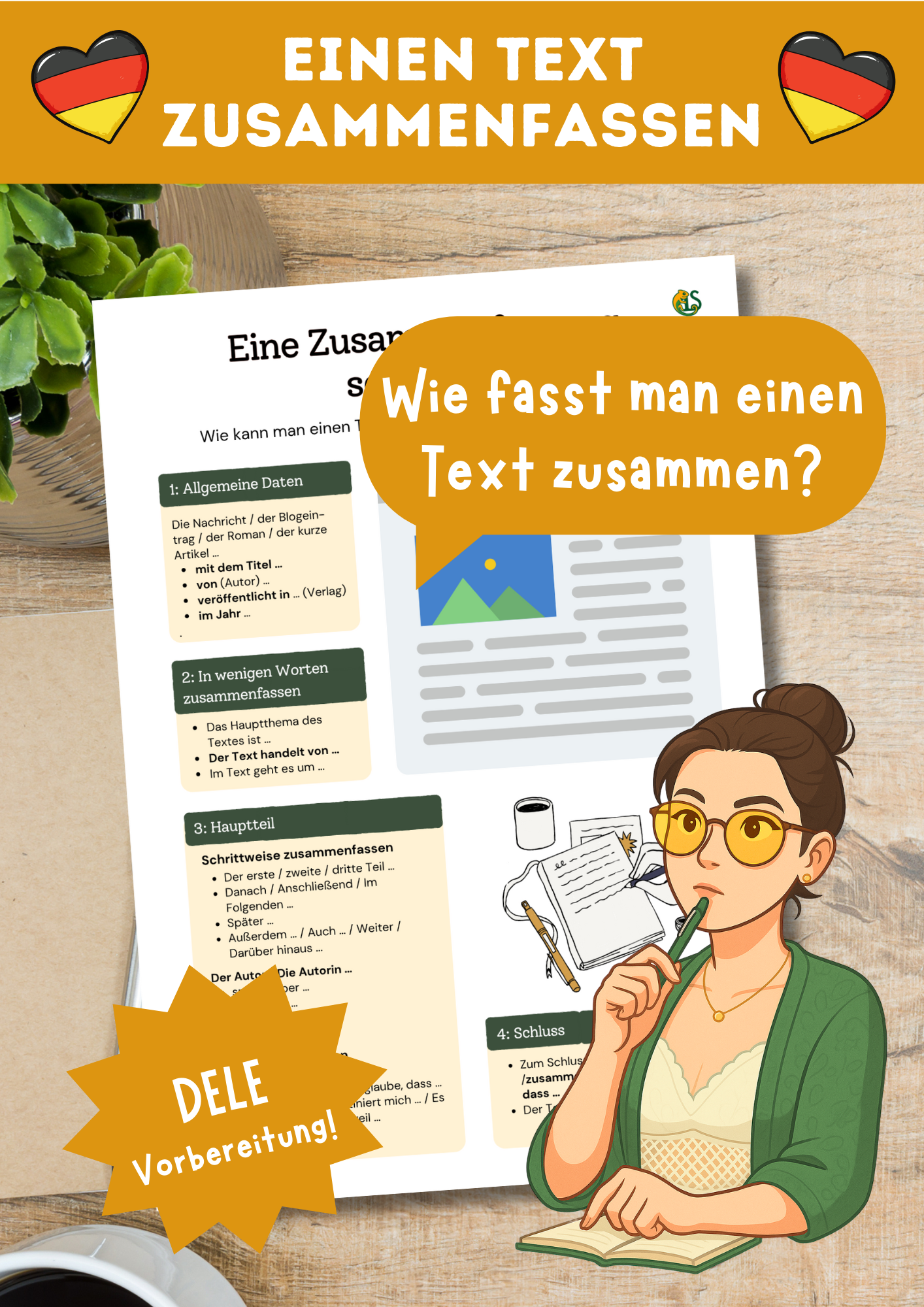 DAF/DAZ - Zusammenfassung schreiben (Goethe-Zertifikat ...