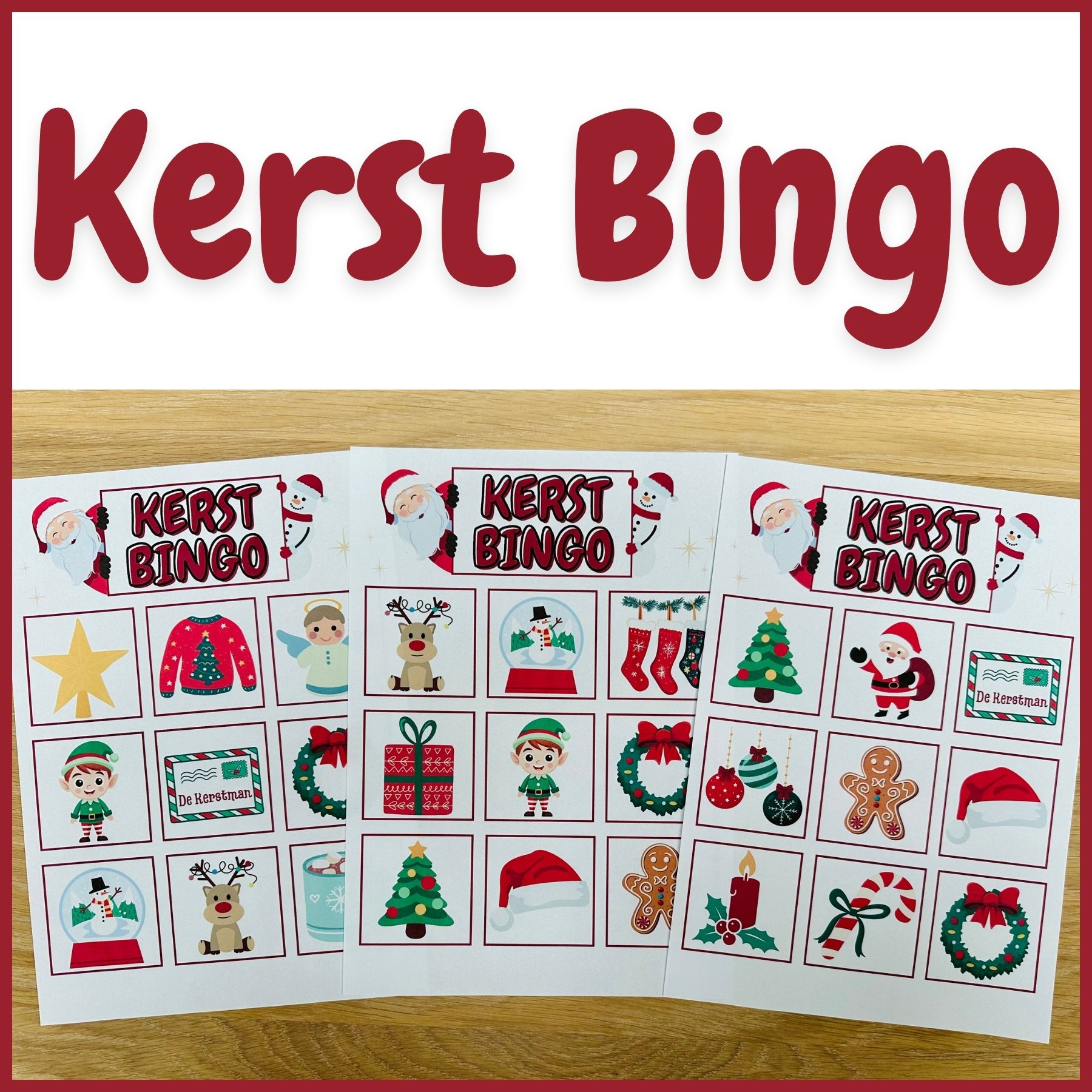 kerstbingo, kerstspel kinderen, kerstactiviteit klas, kerstfeest school ...