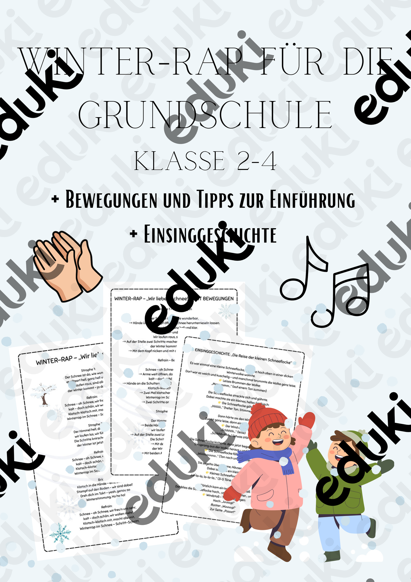 Winter-Rap für die Grundschule | Mit Bewegungen, Einführungstipps ...