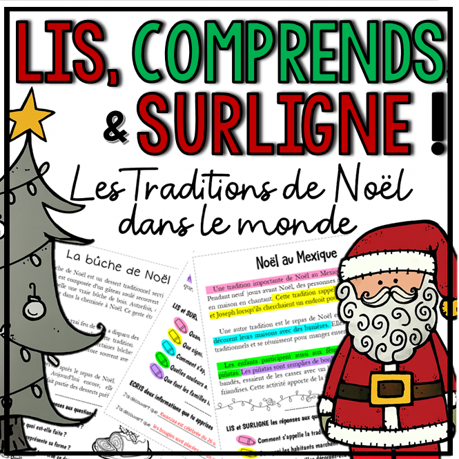 Les traditions de Noël - Lecture compréhension - Ressource pédagogique ...
