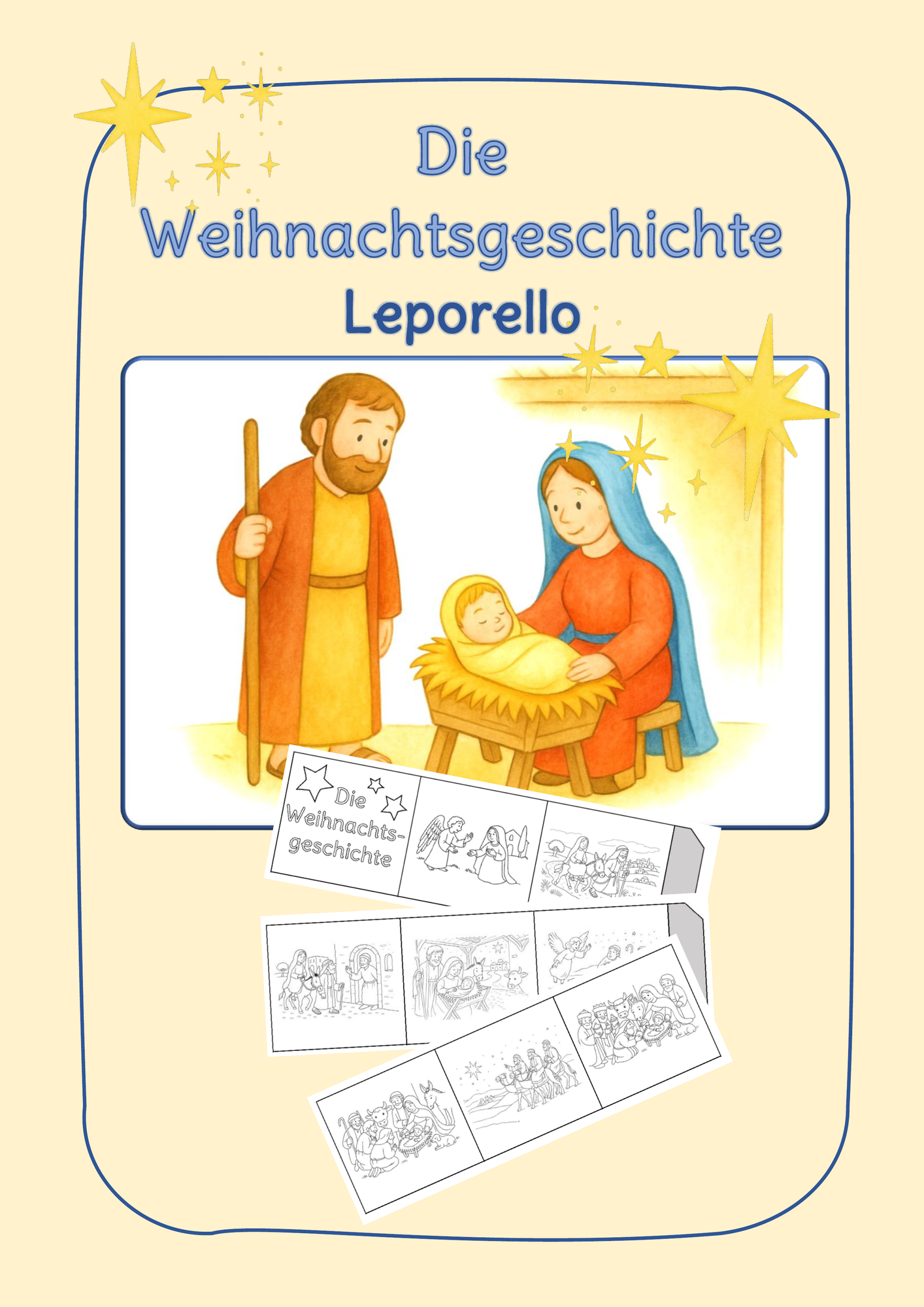Weihnachtsgeschichte - Leporello – Unterrichtsmaterial im Fach Religion