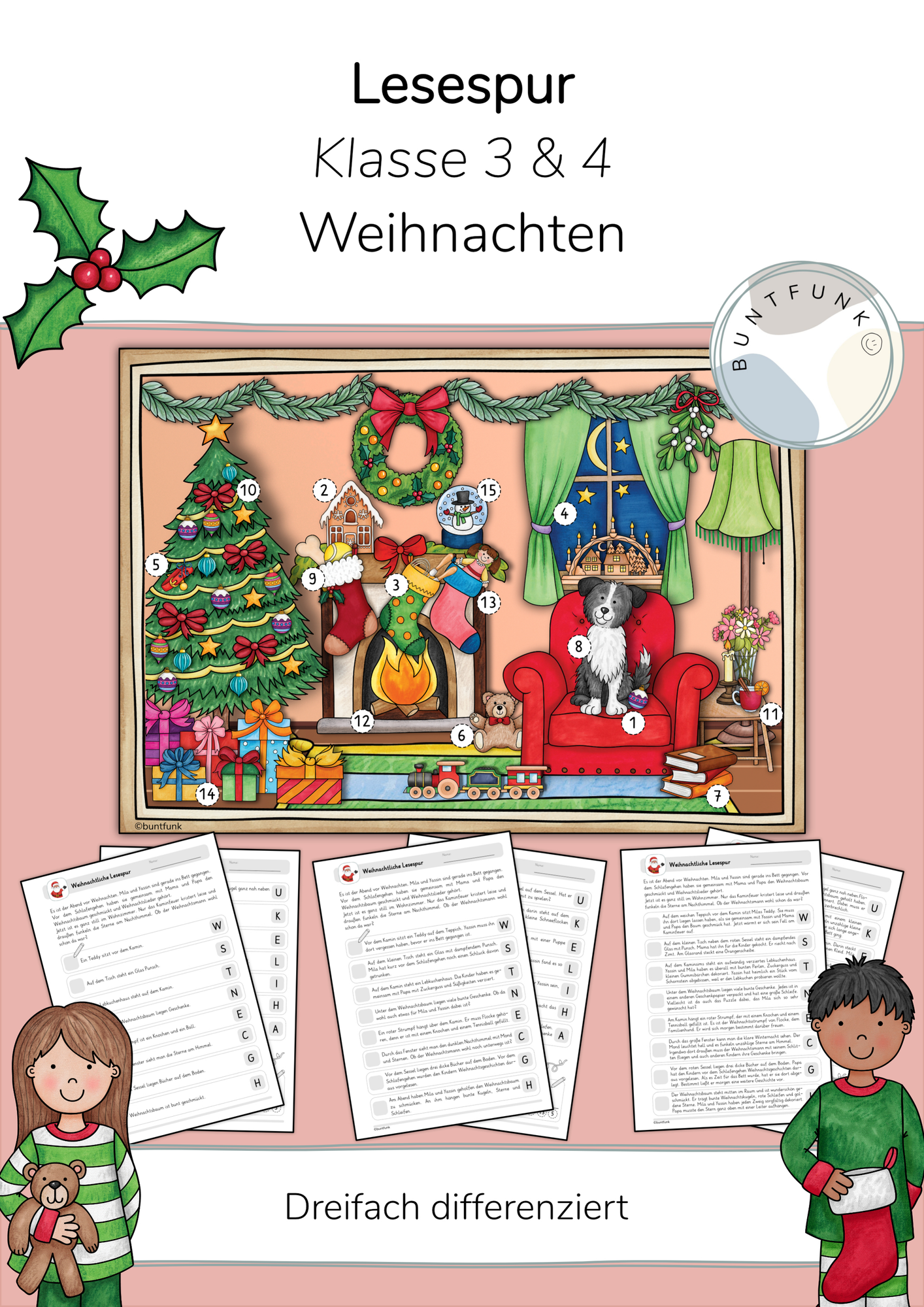 Lesespur Weihnachten (Klasse 3+4) – Unterrichtsmaterial in den Fächern ...