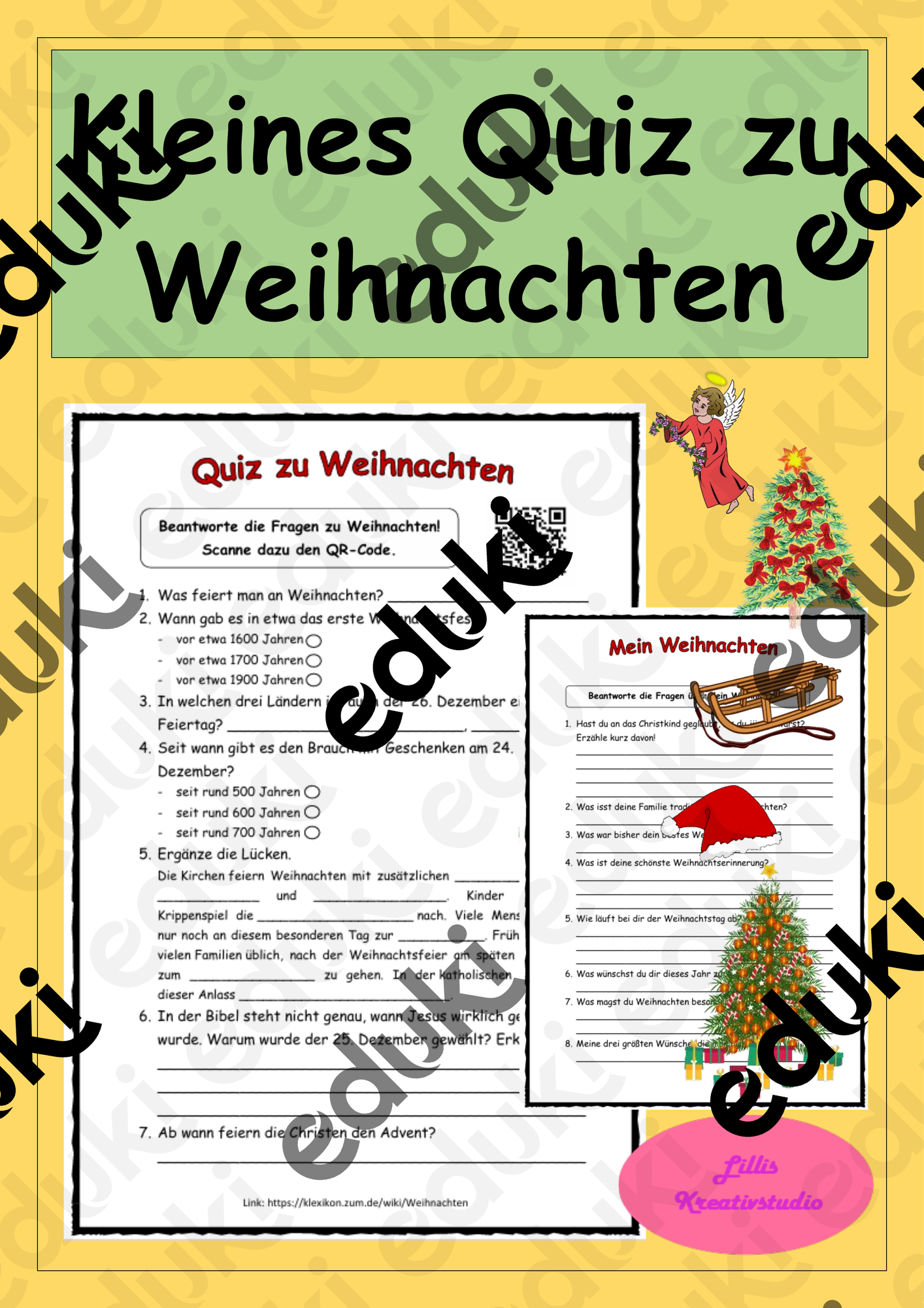 Quiz zu Weihnachten & Gedanken über Weihnachten – Unterrichtsmaterial ...
