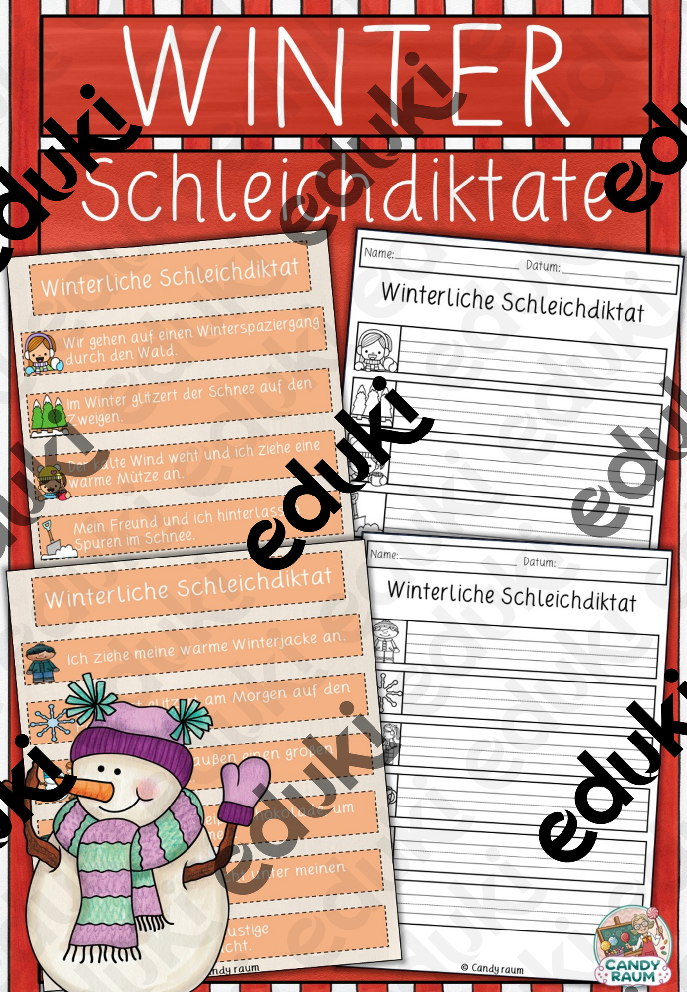 Winter Satzstreifen Bildergeschichte schreiben – Unterrichtsmaterial im ...