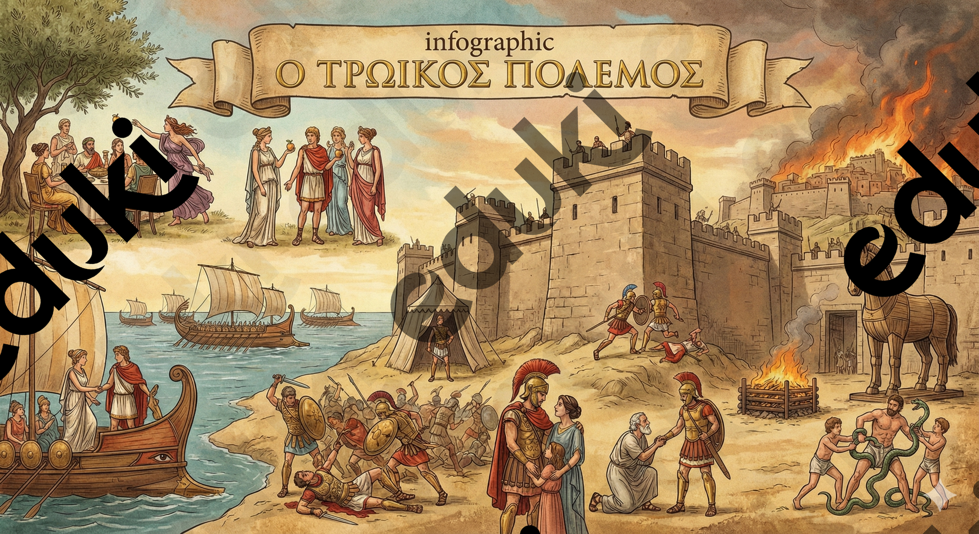 Infographic Τρωικός Πόλεμος - Εκπαιδευτικό υλικό για τα μαθήματα ...