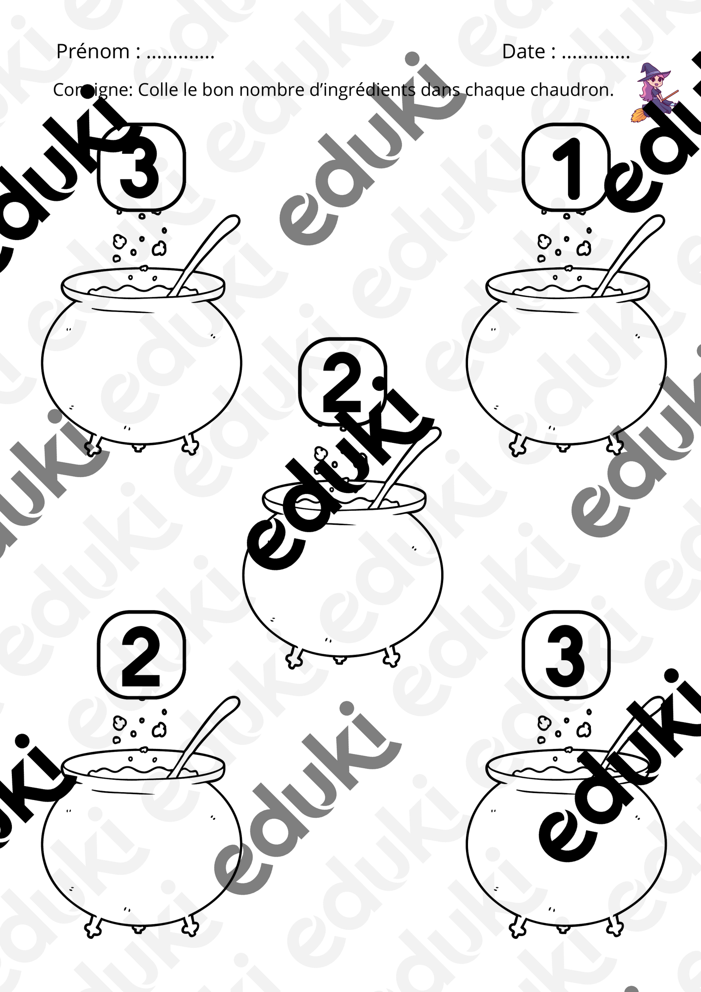 dénombrement 3 halloween - Ressource pédagogique pour ton cours de ...
