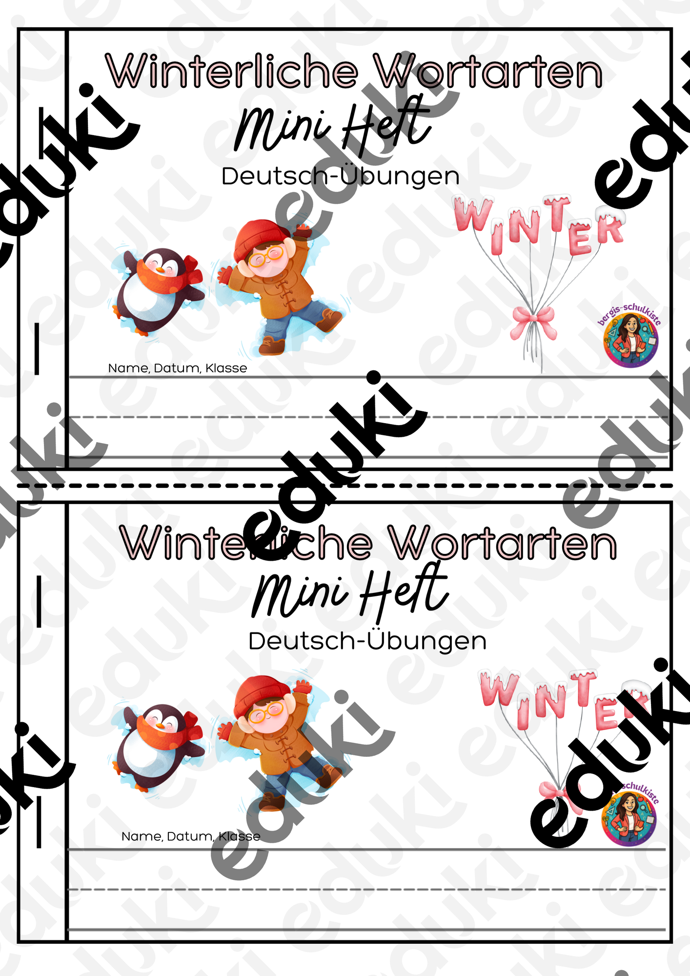 Deutsch- Mini-Heft Wortarten (Übungen) – Unterrichtsmaterial im Fach ...