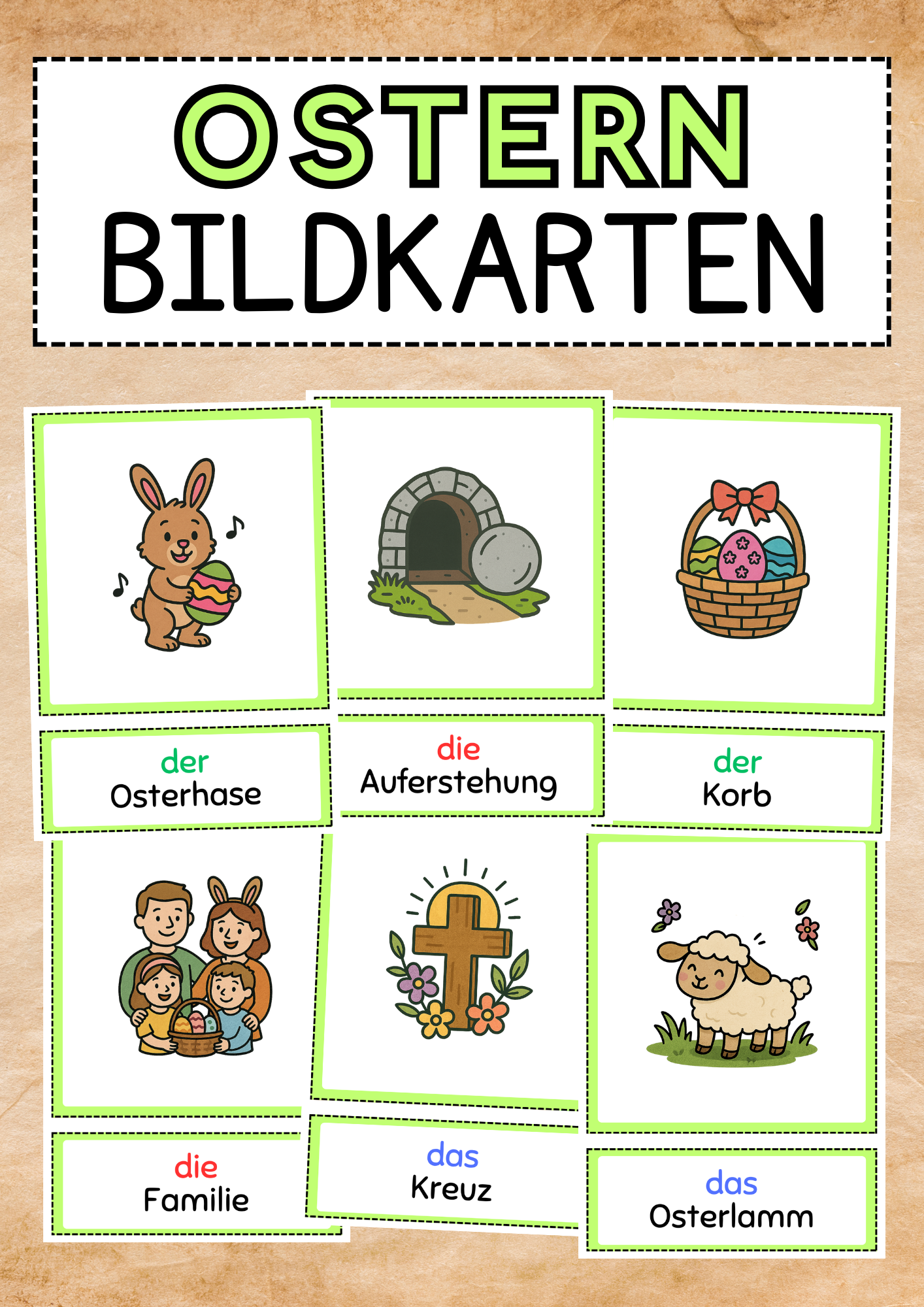 OSTERN (Bild- und Wortkarten DAF/DAZ) – Unterrichtsmaterial im Fach DaZ/DaF