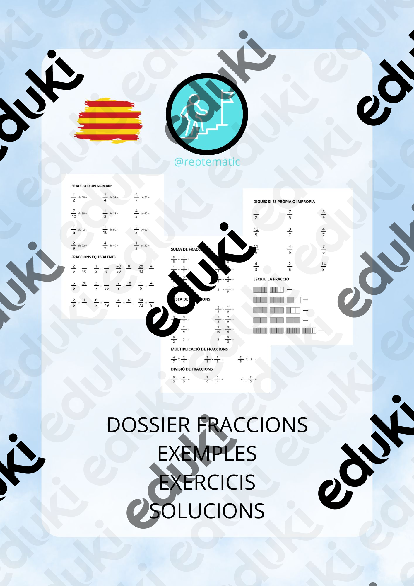 DOSSIER FRACCIONS:EXEMPLES,EXERCICIS I SOLUCIONS - material de la siguiente asignatura Matemáticas