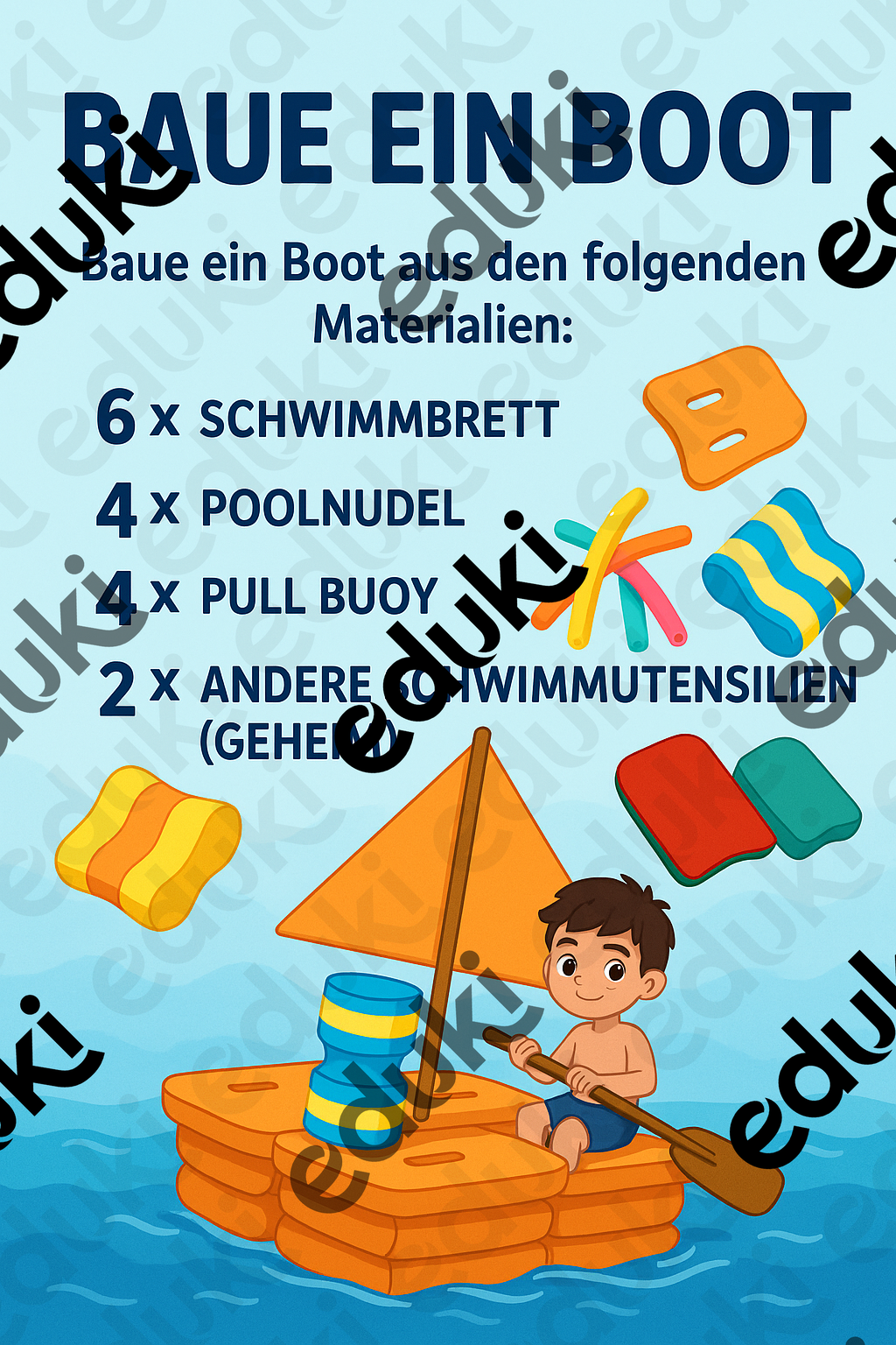 Kooperationsaufgabe Schwimmen: Boot bauen – Unterrichtsmaterial im Fach ...