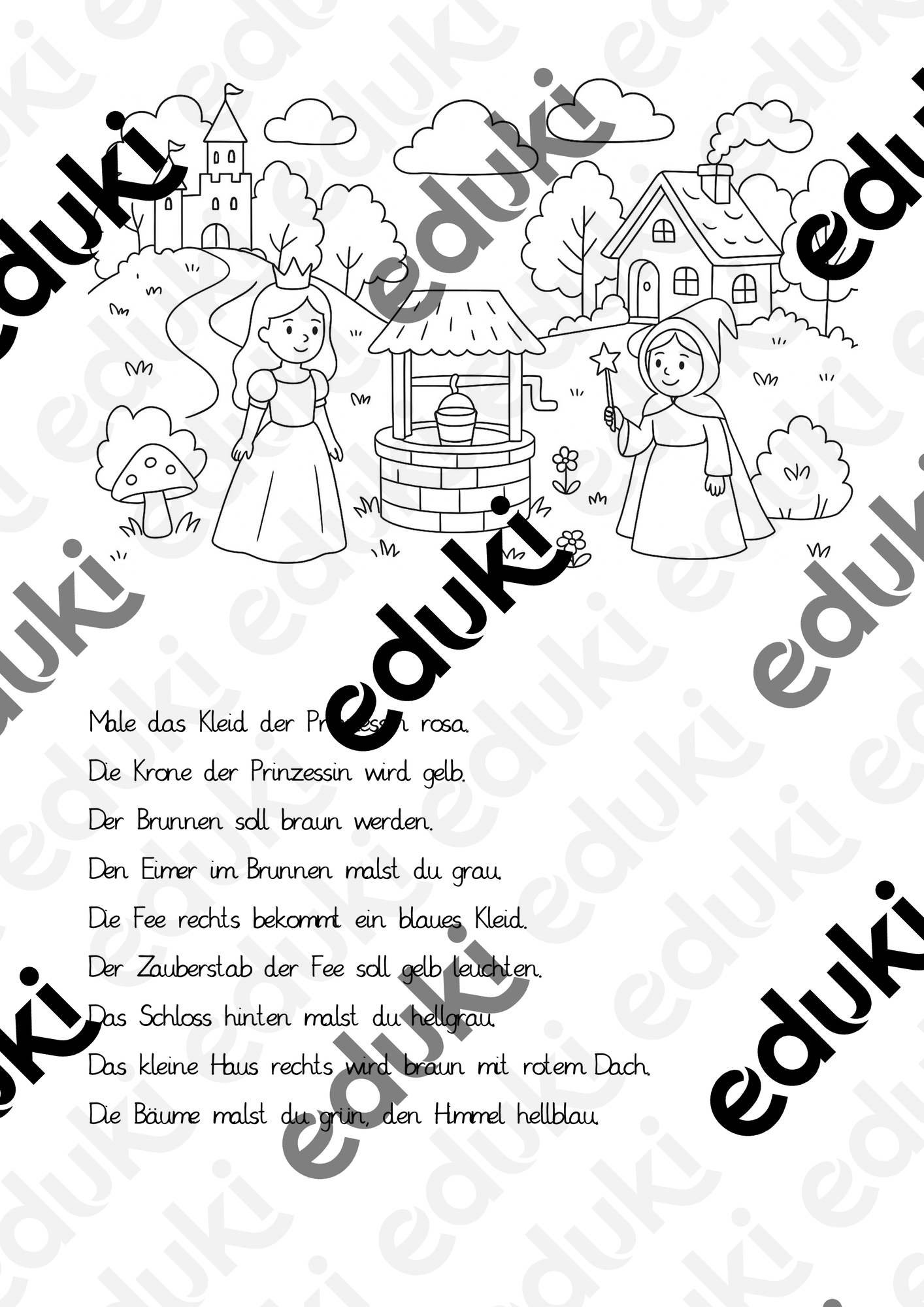 Lesen und Malen Märchen 01 dreifach differenziert – Unterrichtsmaterial ...