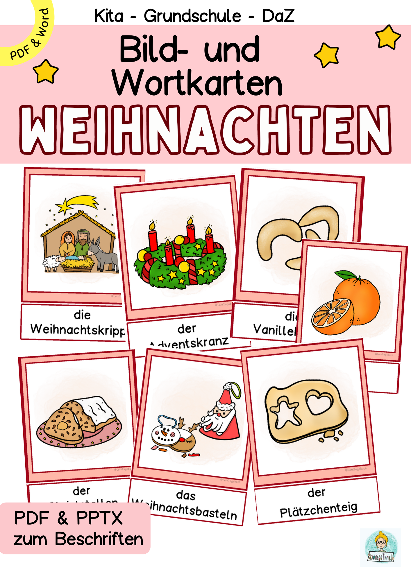 Bildkarten und Wortkarten zum Wortschatz Weihnachten ...