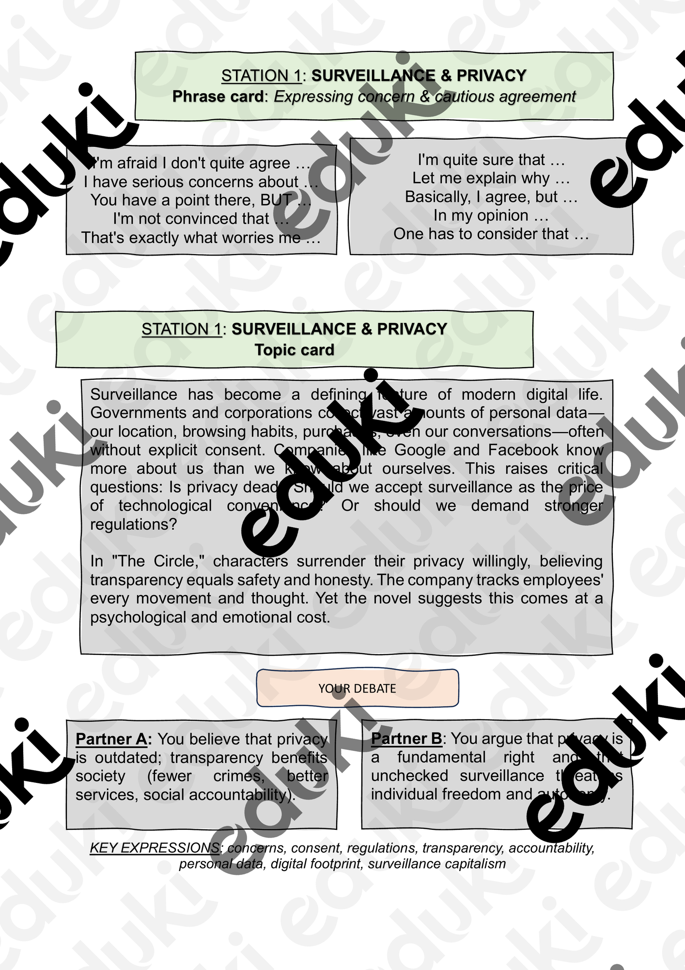 Speed Debating Englisch Q3/7 ("The Circle", "The Media ...