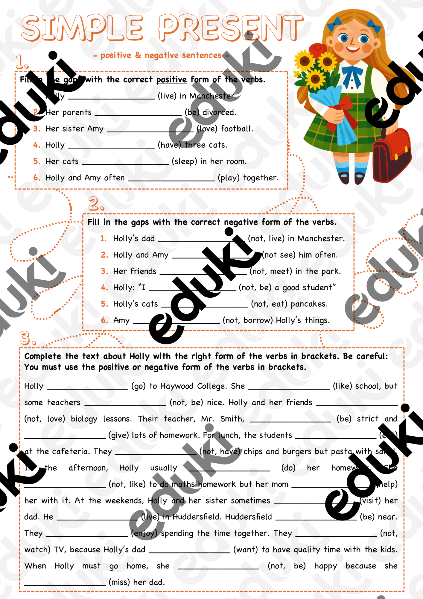 Simple Present (positive, negative sentences) – Unterrichtsmaterial im ...