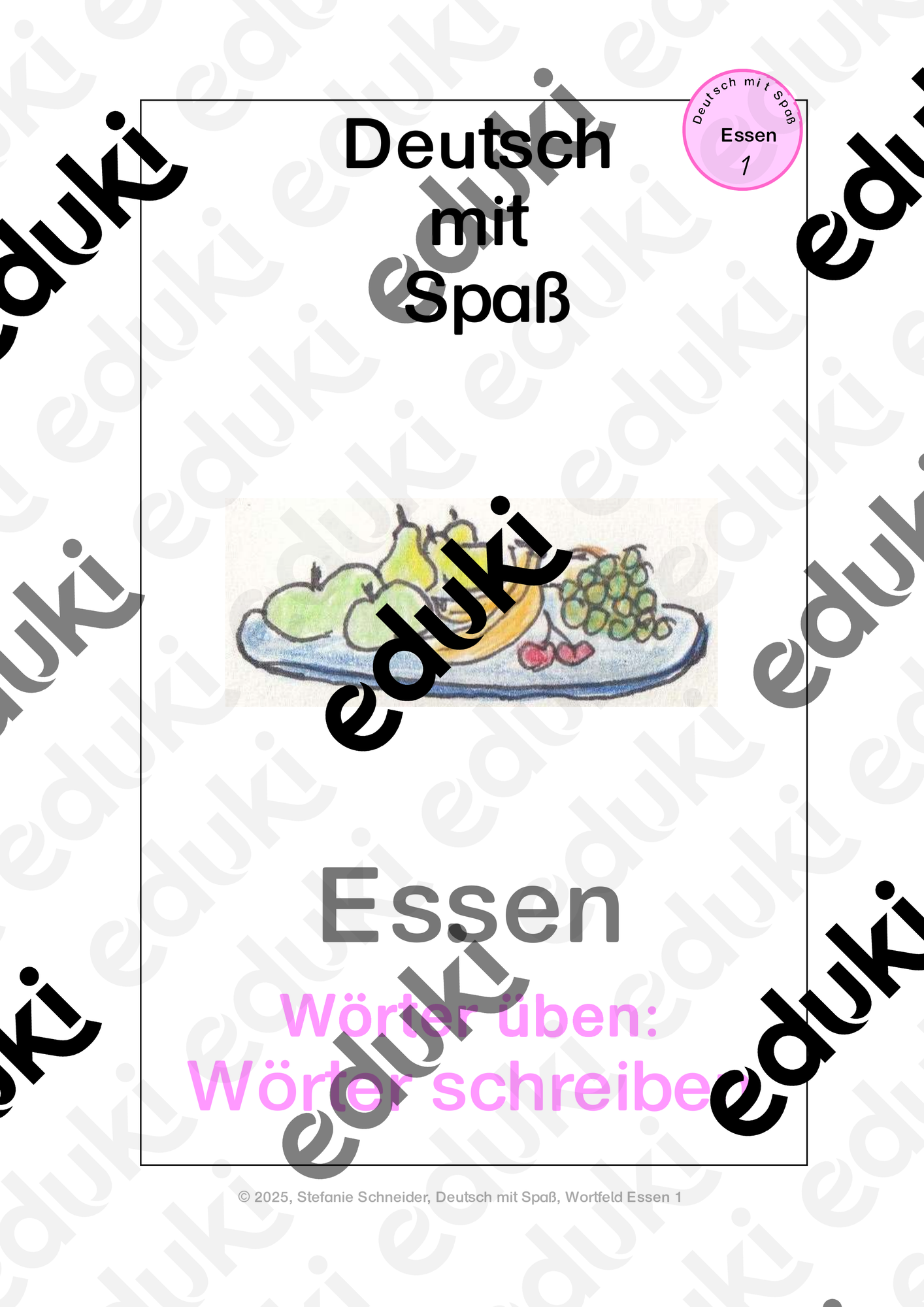 Deutsch mit Spaß: Essen - Wörter schreiben – Unterrichtsmaterial im ...