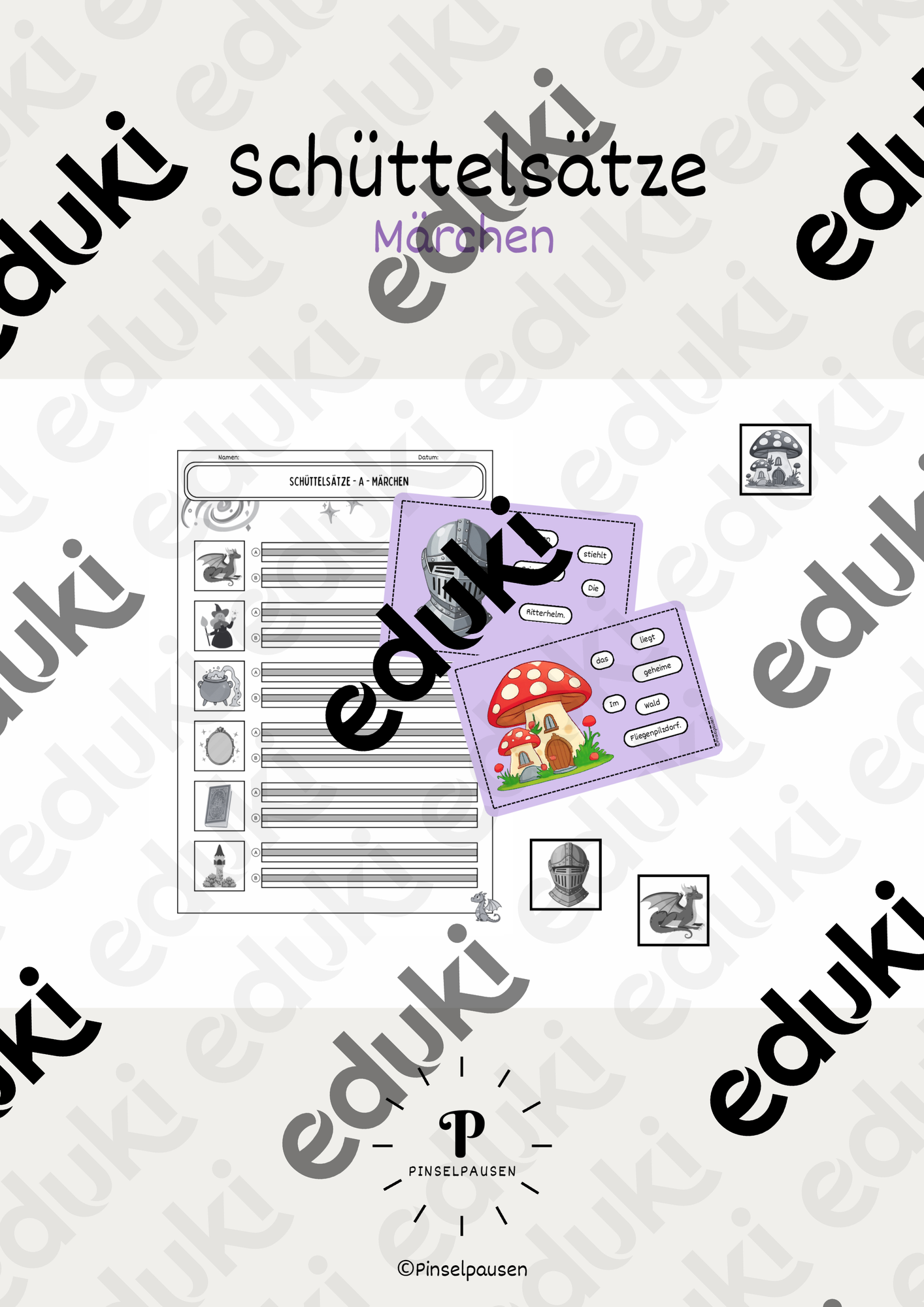 Schüttelsätze bilden - Märchen – Unterrichtsmaterial im Fach Deutsch