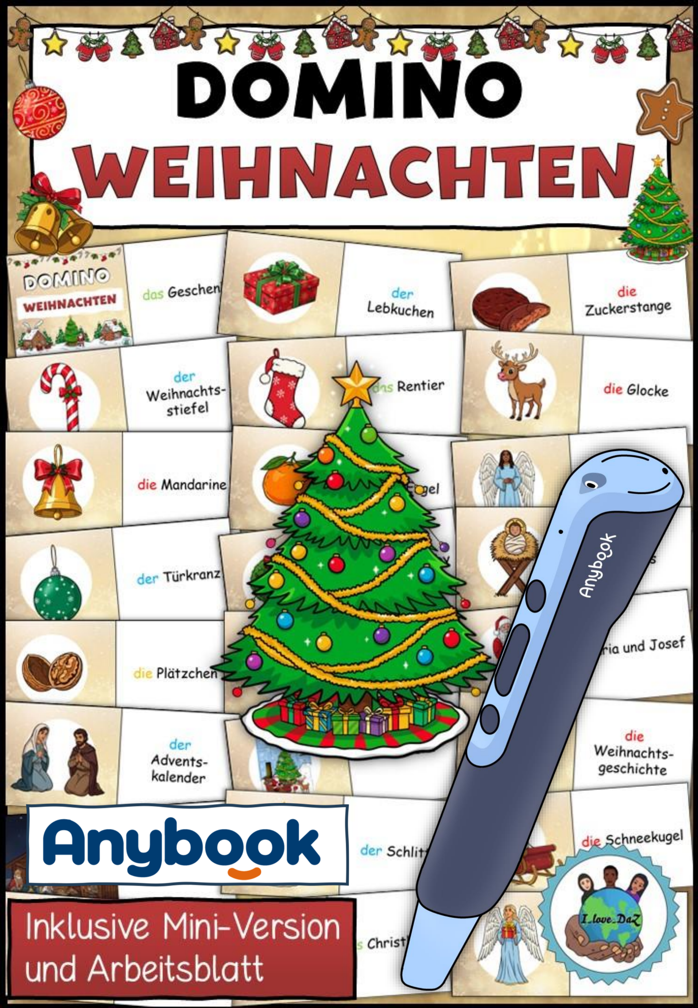 Anybook Pro Material - Domino mit Codes Weihnachten Anybook ...