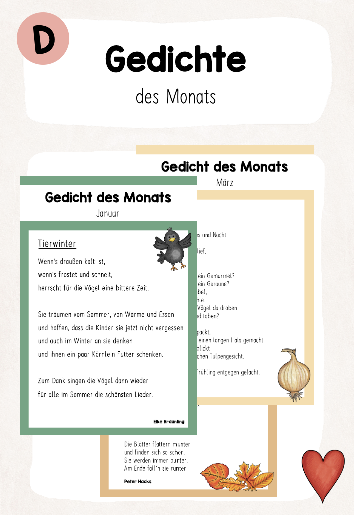 Gedicht Des Monats Grundschule