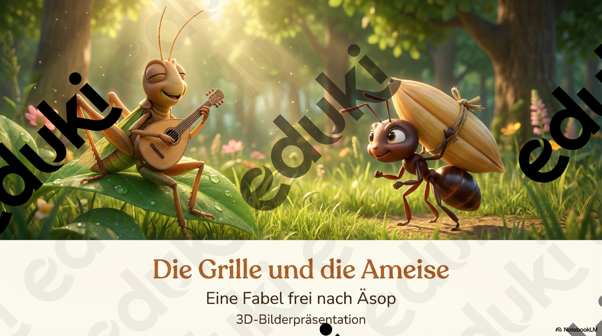 Die Grille und die Ameise - Fabel - 3D‑Bilderpräsentation ...