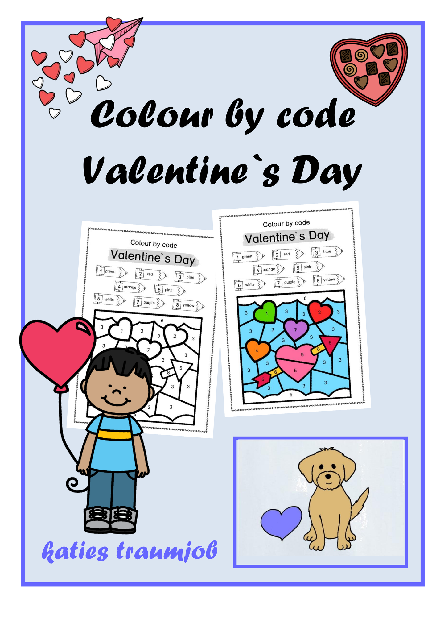 Colour by code: Valentine`s Day – Unterrichtsmaterial in den Fächern ...