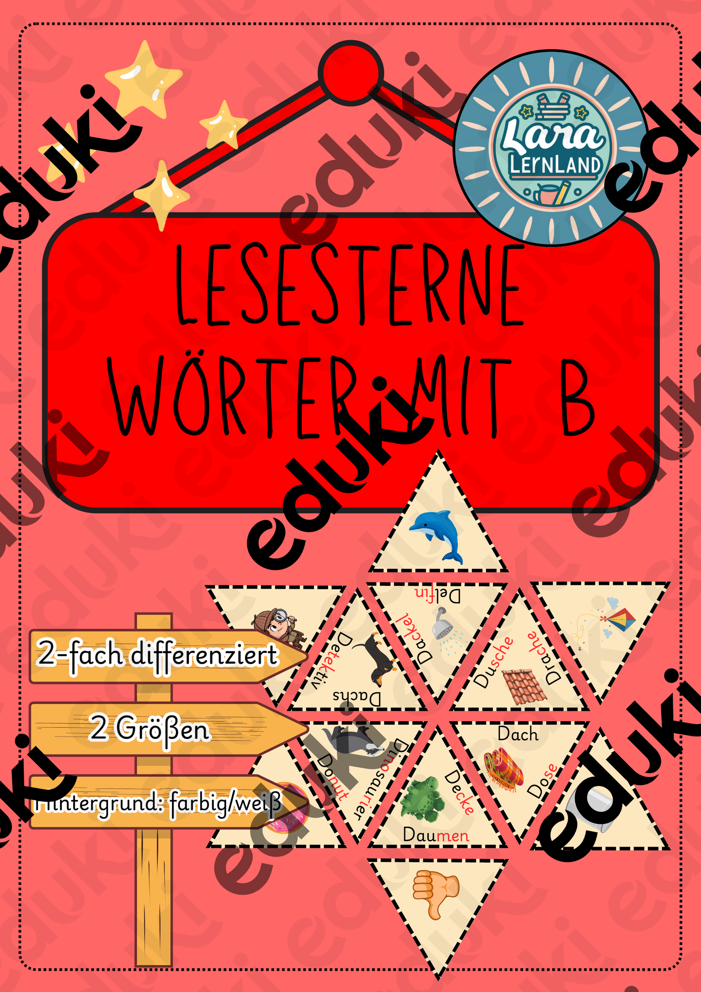 Lesestern - Wörter mit Anfangsbuchstaben D – Unterrichtsmaterial im ...