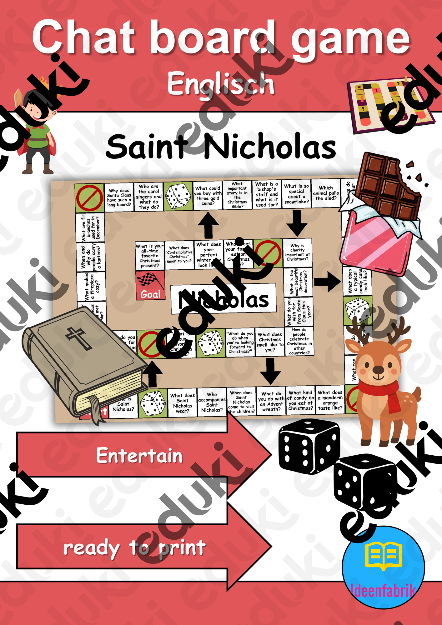 Nikolaus / Nicholas / Police: Conversation Board Game ...