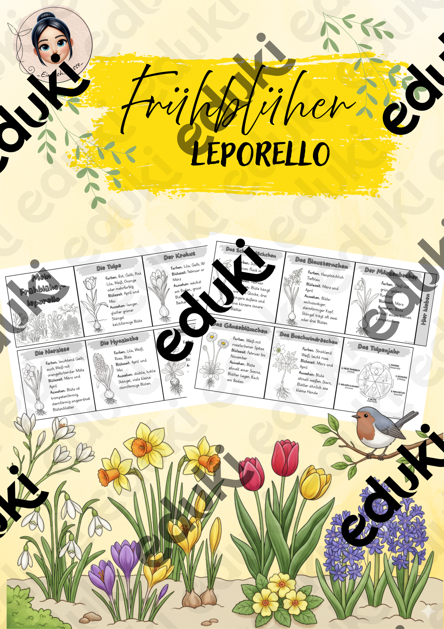 Mein Frühblüher-Leporello – Unterrichtsmaterial im Fach Sachunterricht