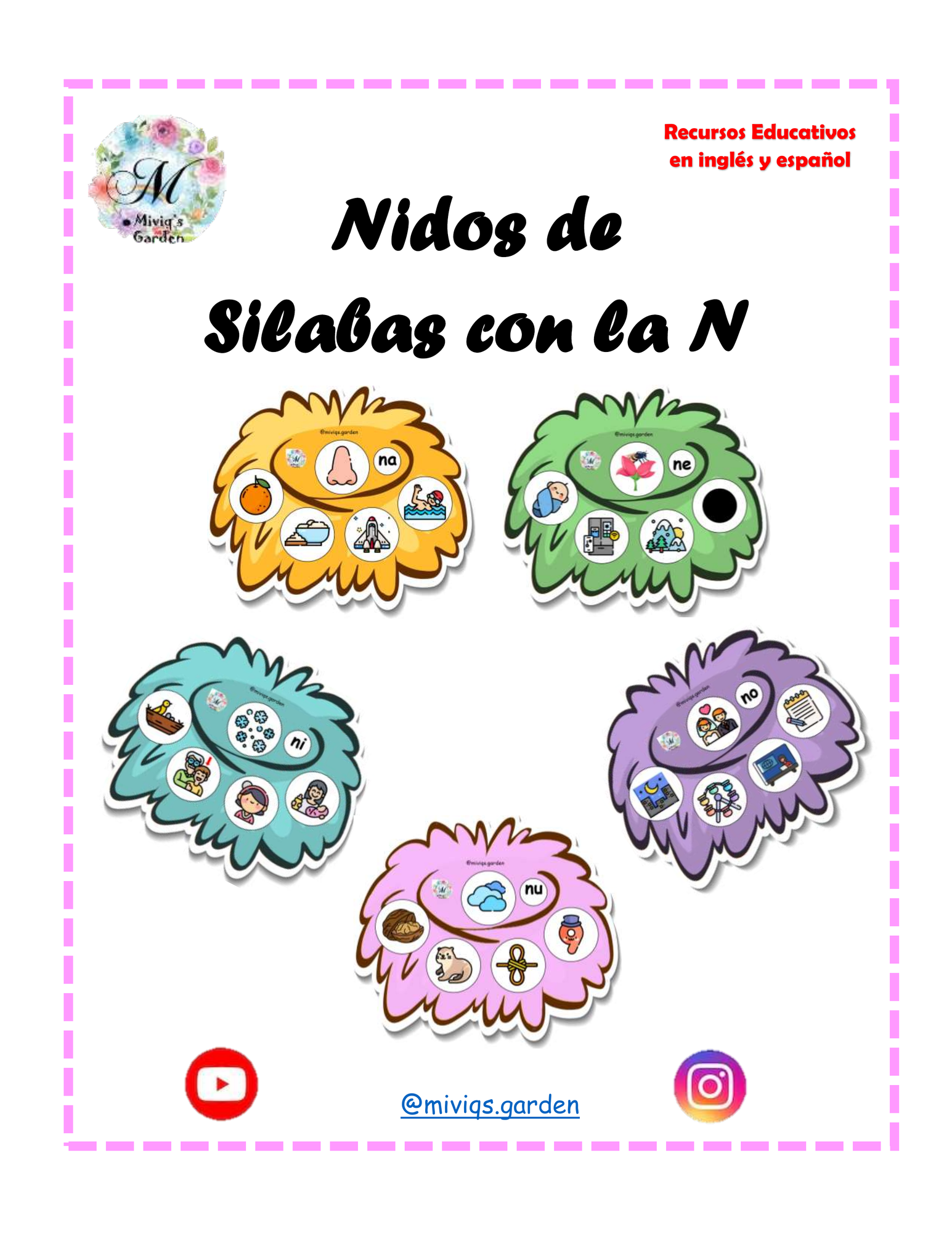 Nidos de Silabas con la letra N - material didáctico de las asignaturas ...