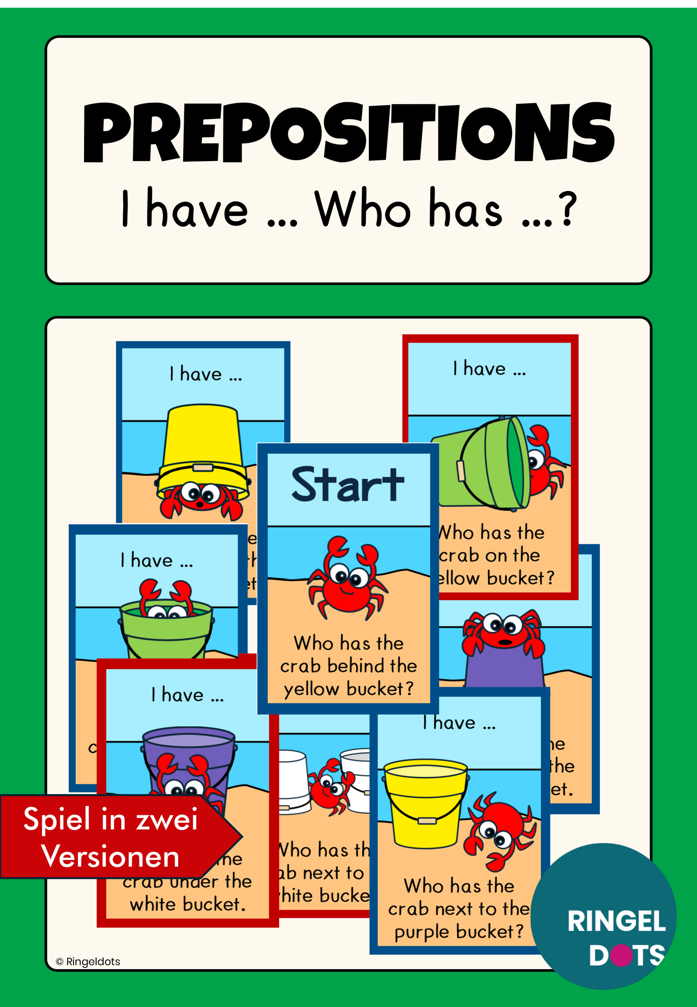 Prepositions of Place: I have Who has – Unterrichtsmaterial im Fach ...