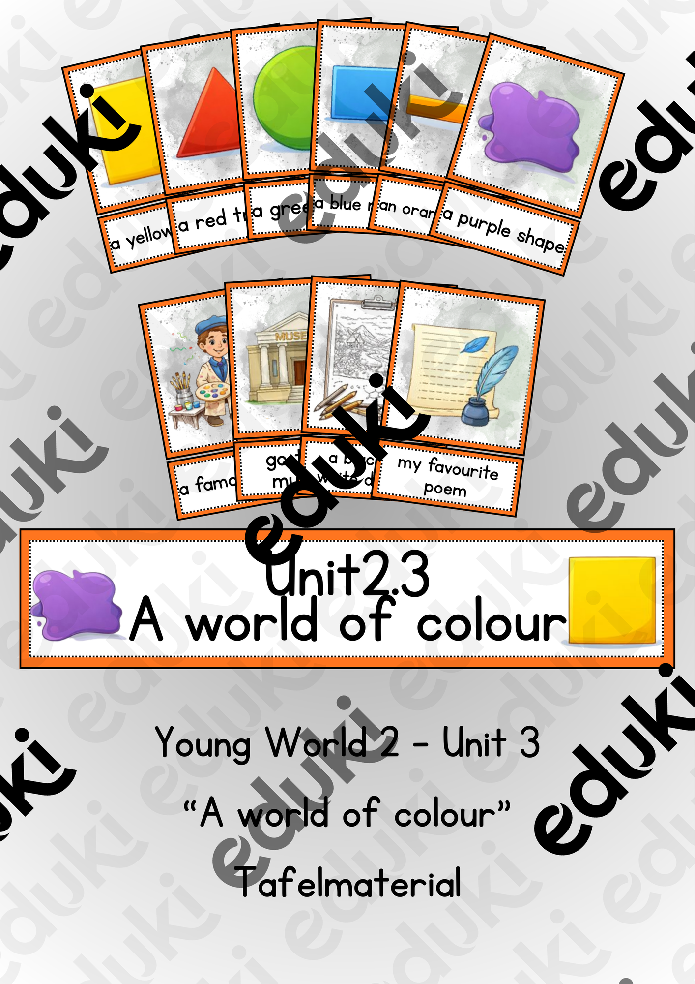 Tafelmaterial Young World 2 Unit 3 "A world of colour" - Klett ...