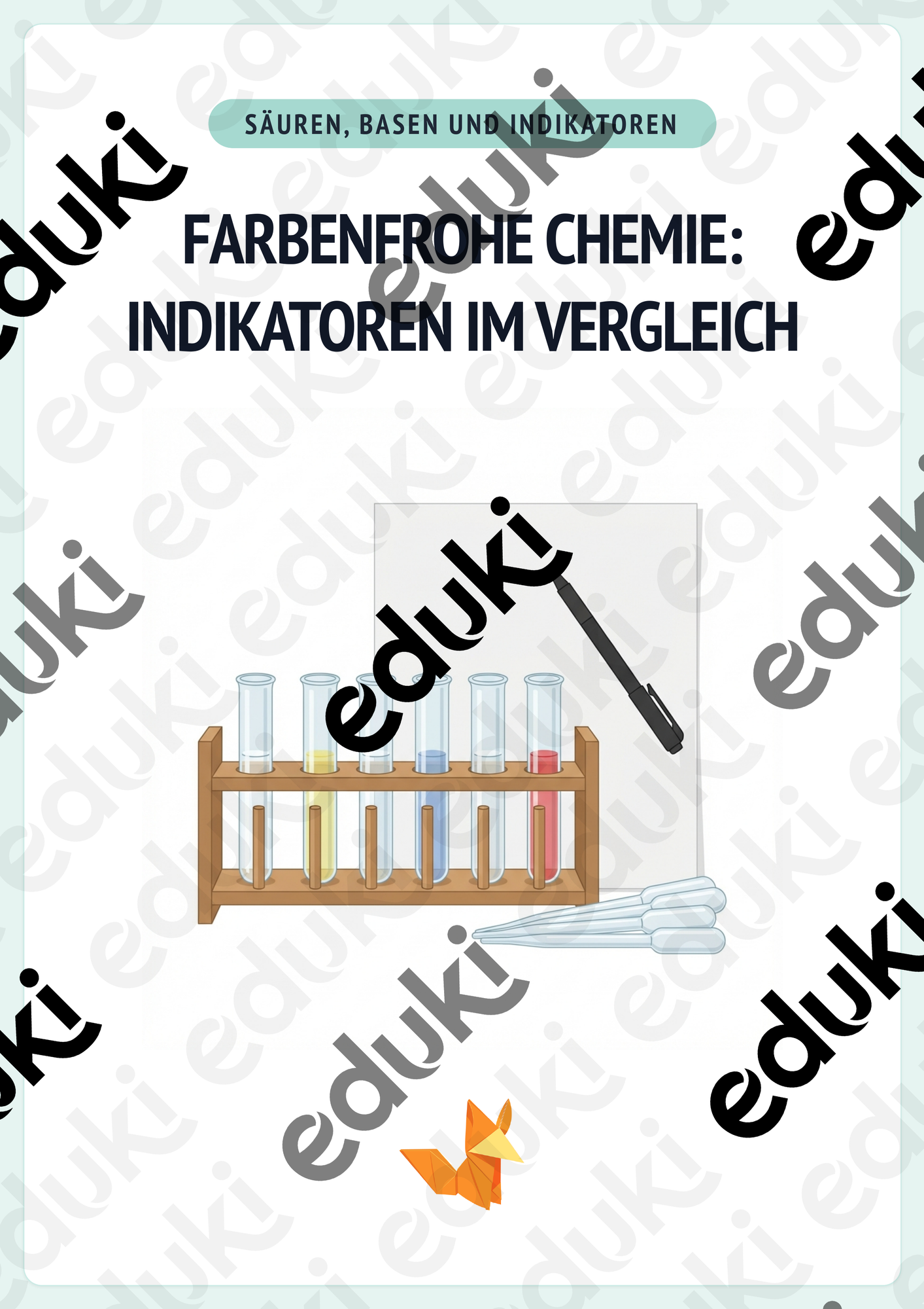 Experiment, Indikatoren - Protokoll + Arbeitsblätter ...