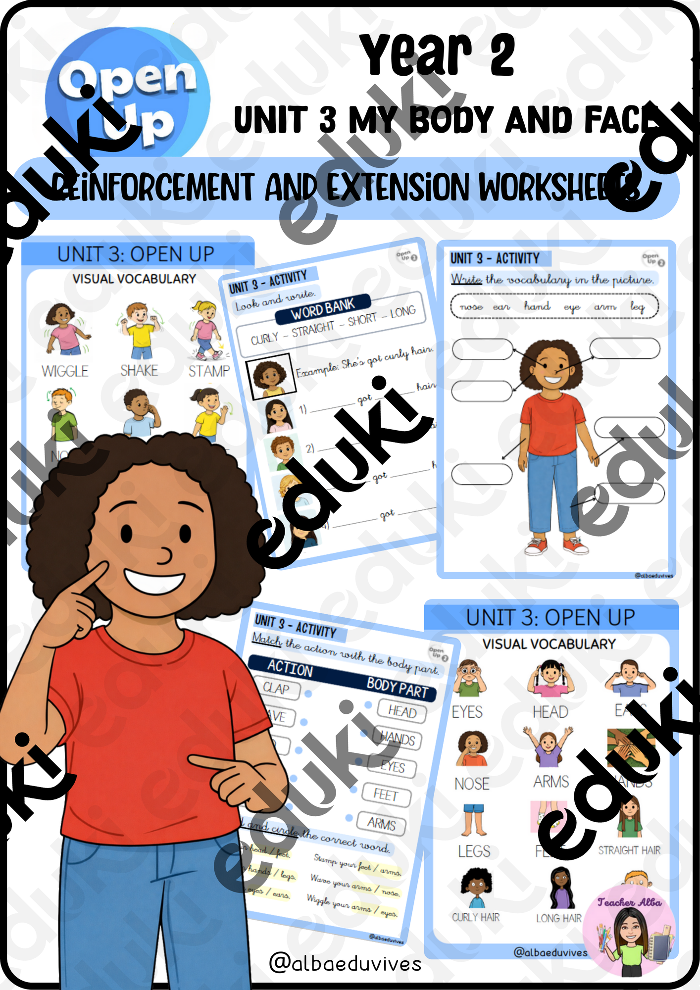 Open up 2 (Unit 3 My body and face)(1) - Ressource pédagogique pour ton cours de Anglais