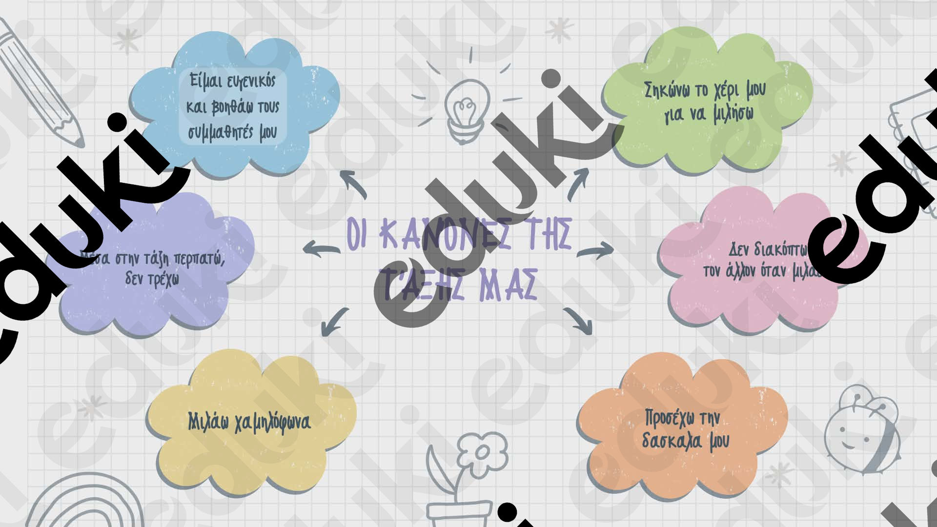 κανονες της ταξης - Εκπαιδευτικό υλικό για το μάθημα