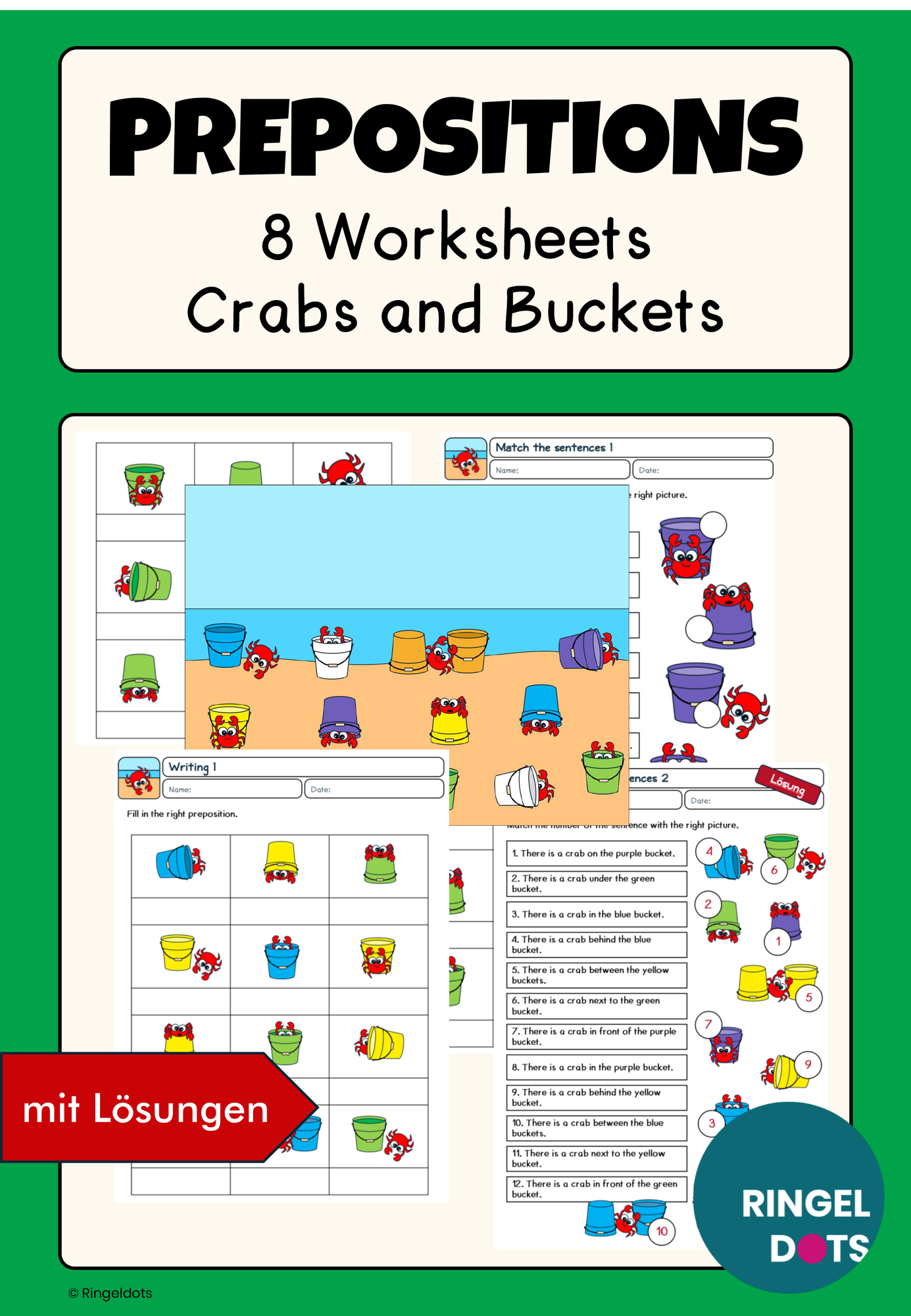 Prepositions of Place: Worksheets – Unterrichtsmaterial im Fach Englisch