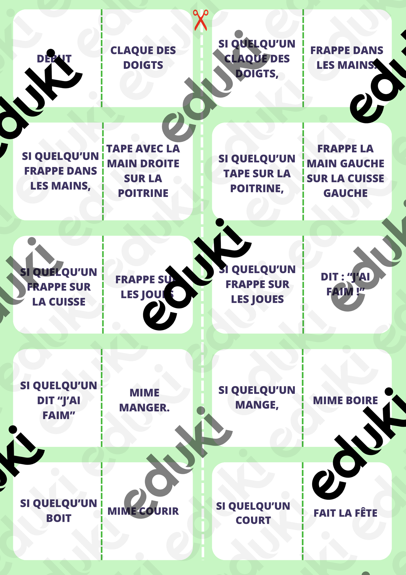 Kettenspiel Französisch Disdonc! 6 Unité 3 – Unterrichtsmaterial im ...