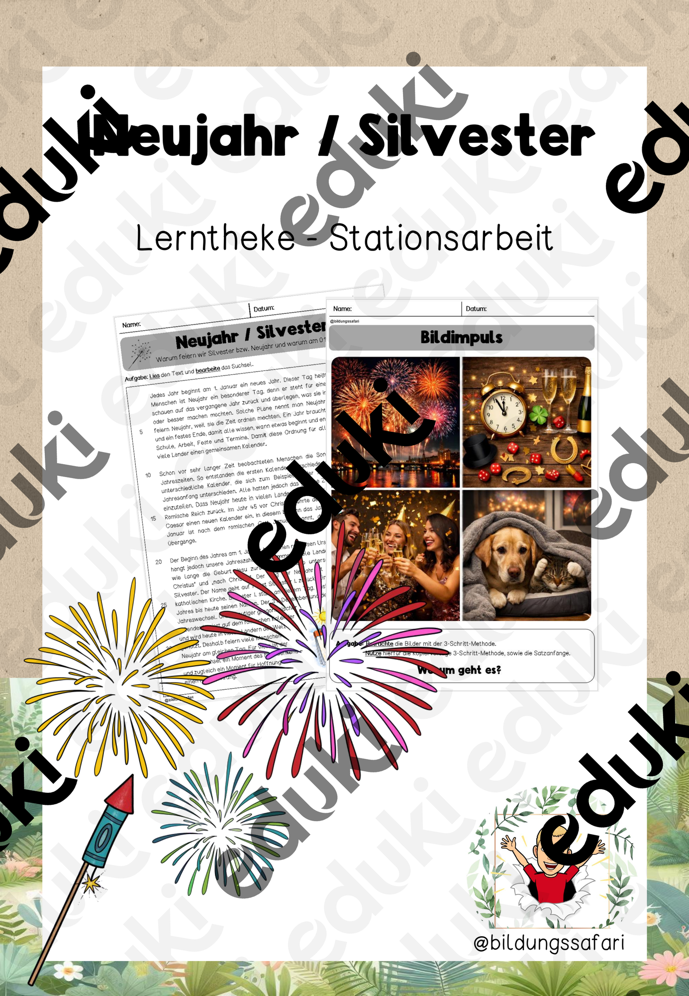 Neujahr - Silvester – Unterrichtsmaterial im Fach Fachübergreifendes