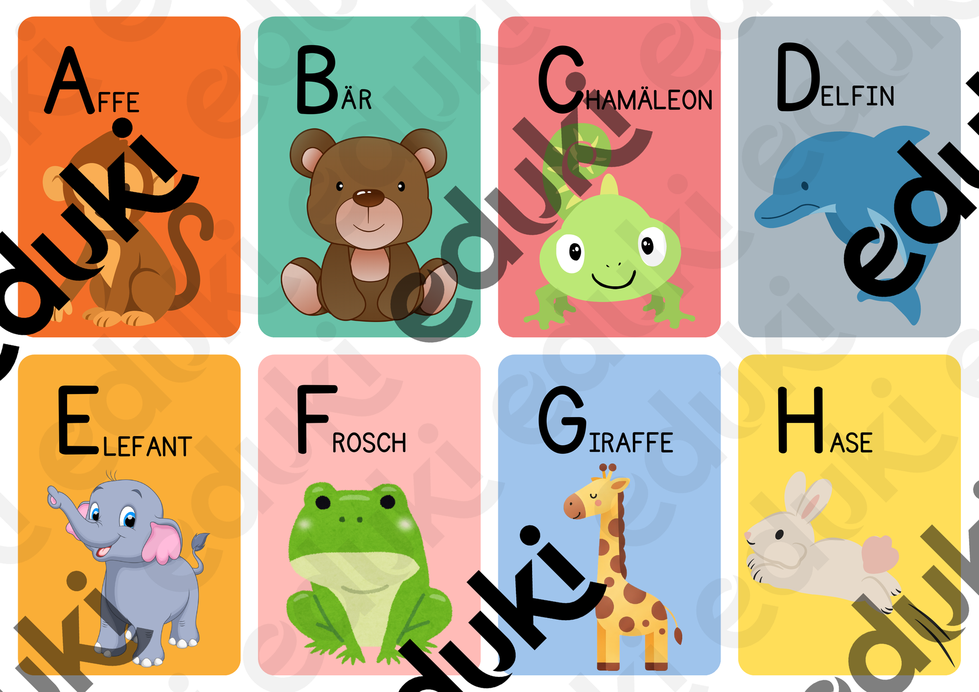 Das Alphabet der Tiere-Bildkarten – Unterrichtsmaterial im Fach Deutsch