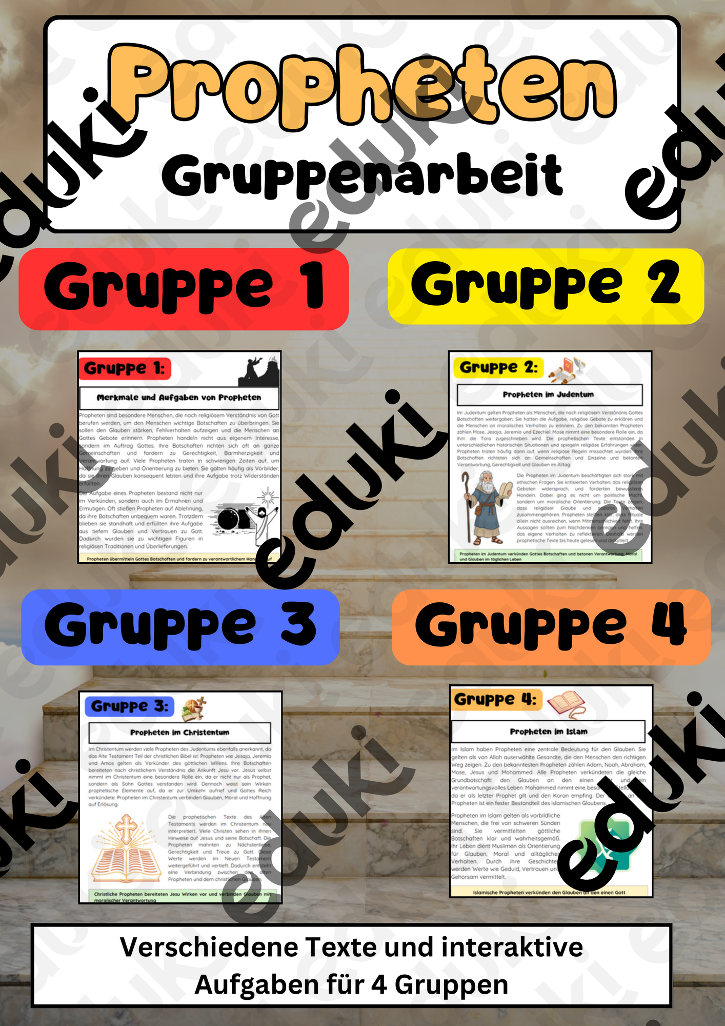 Propheten Gruppenarbeit: Judentum, Christentum & Islam ...