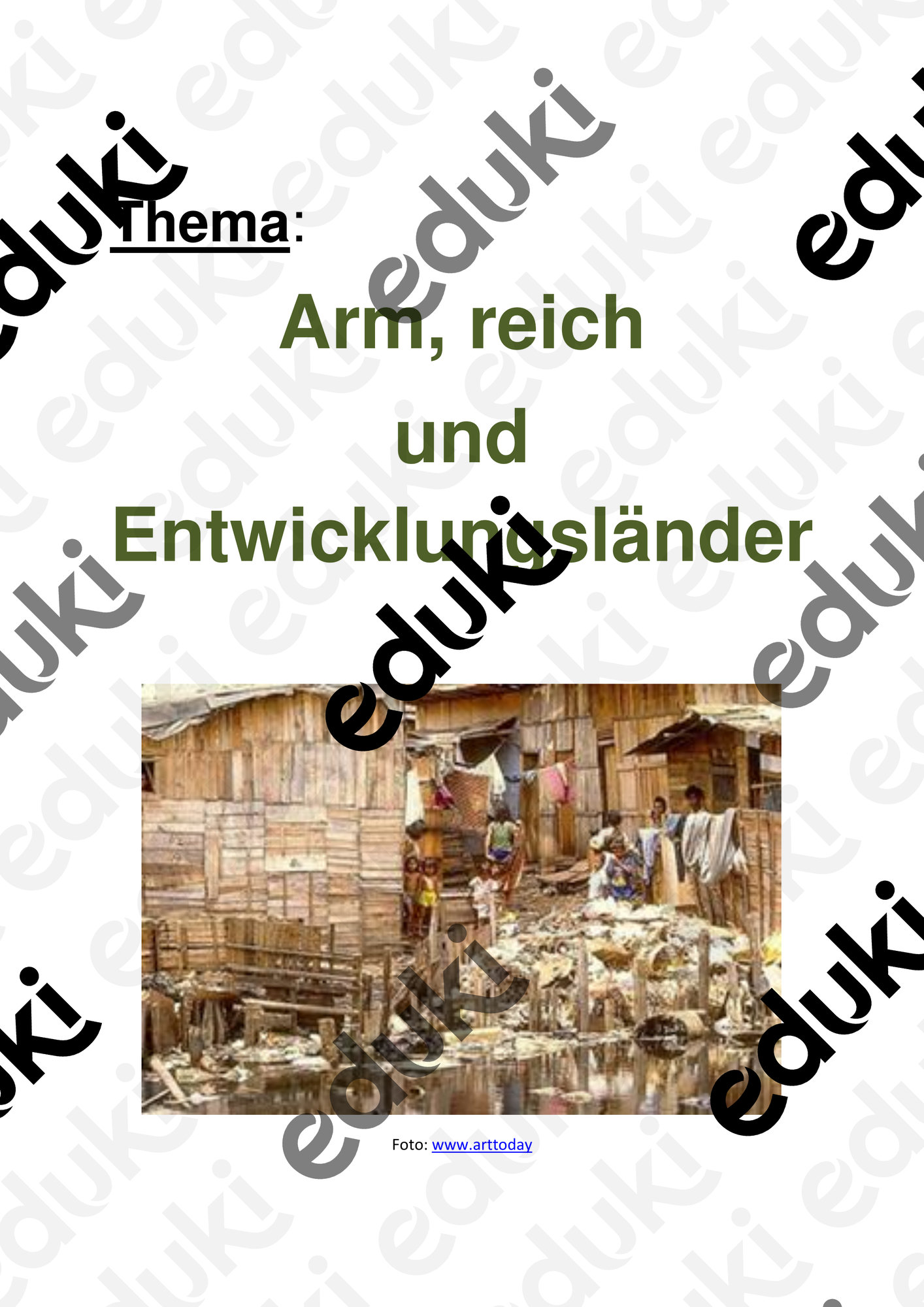 Arm, reich und Entwicklungsländer – Unterrichtsmaterial im Fach Politik ...