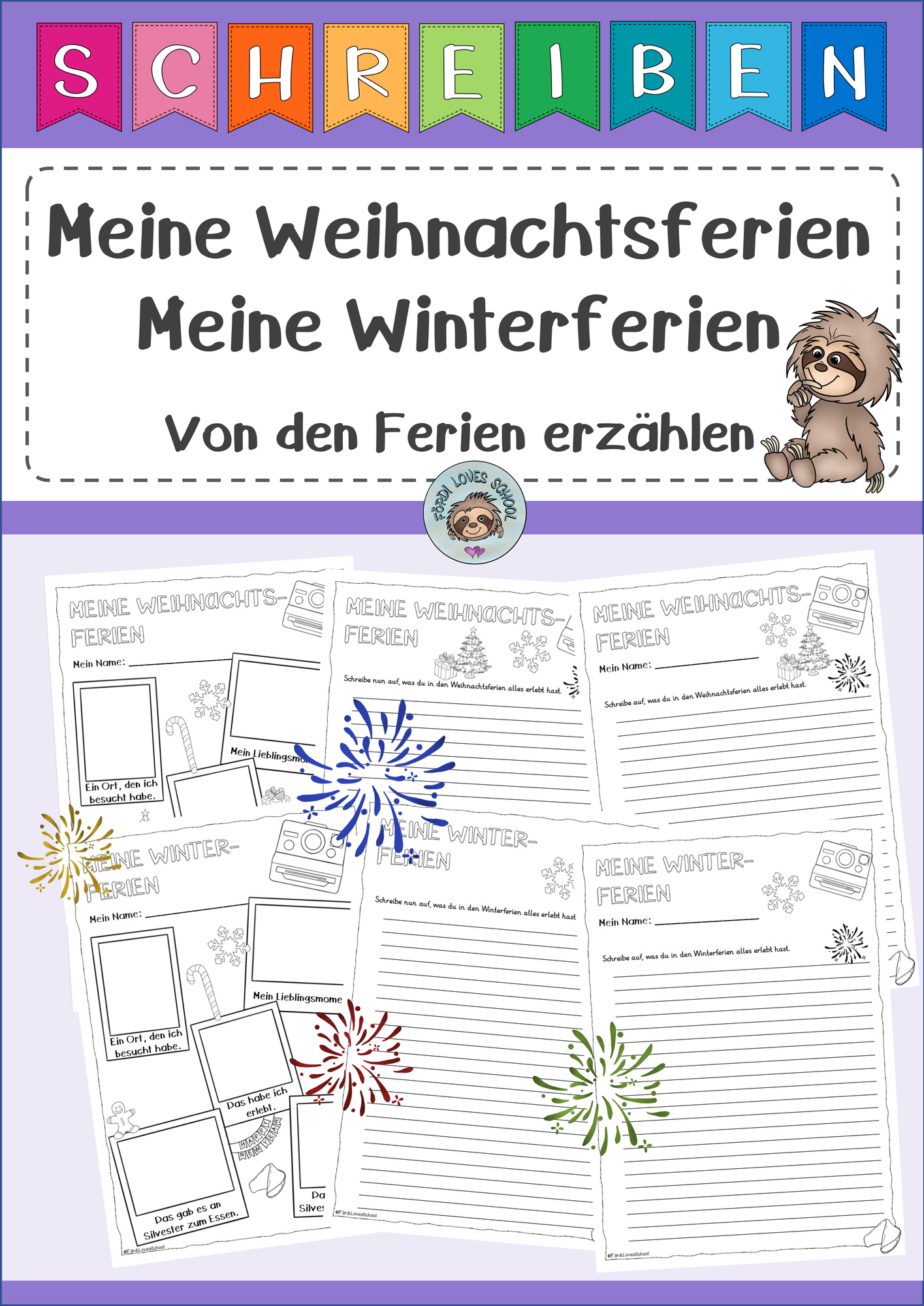 Meine Weihnachtsferien - Meine Winterferien – Unterrichtsmaterial im ...
