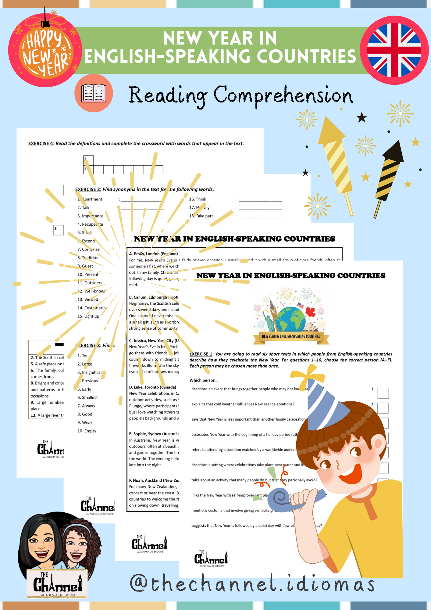 NEW YEAR IN ENGLISH-SPEAKING COUNTRIES – Reading – Unterrichtsmaterial ...