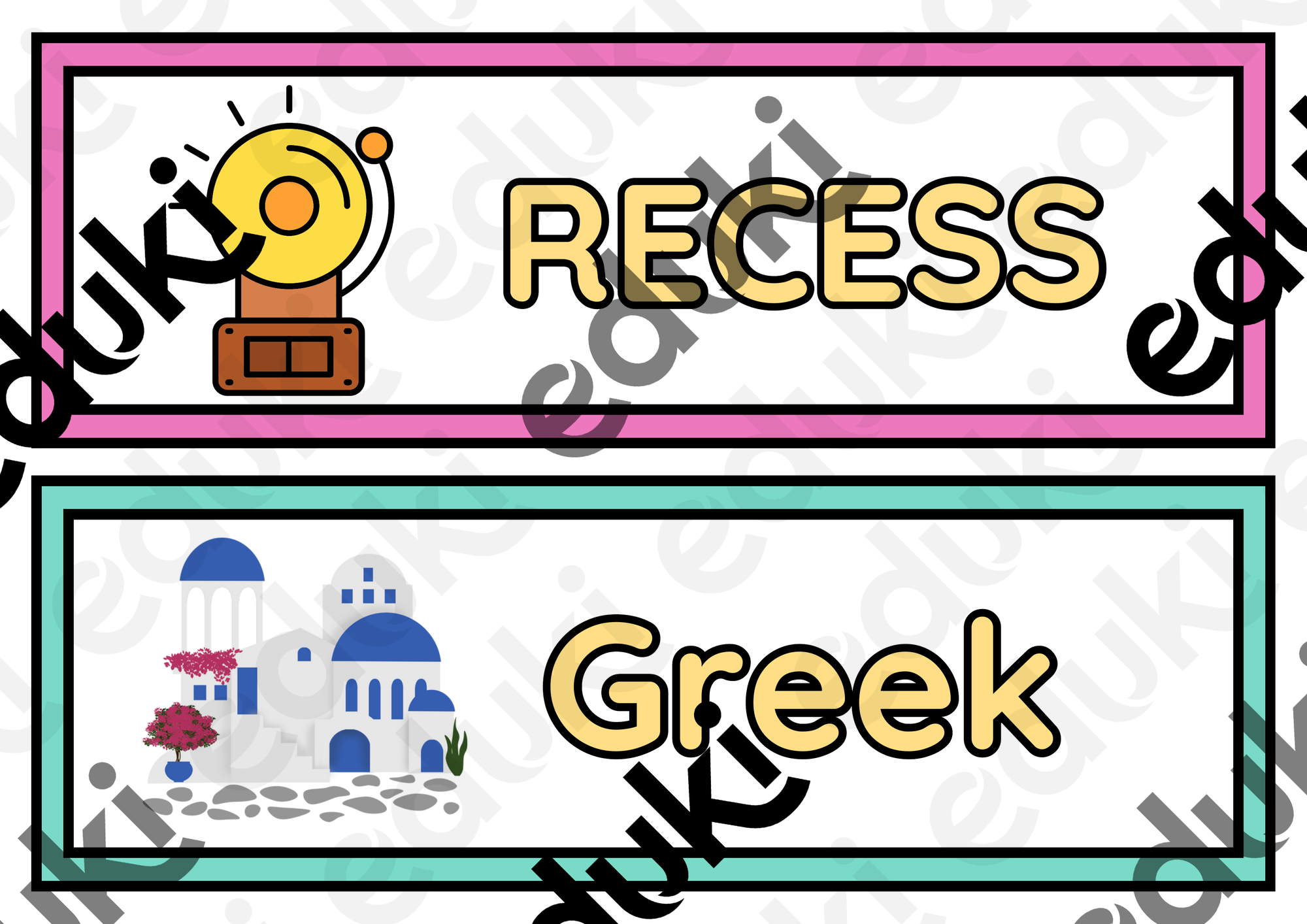 Daily Schedule Class Timetable Flashcards - Εκπαιδευτικό υλικό για το ...