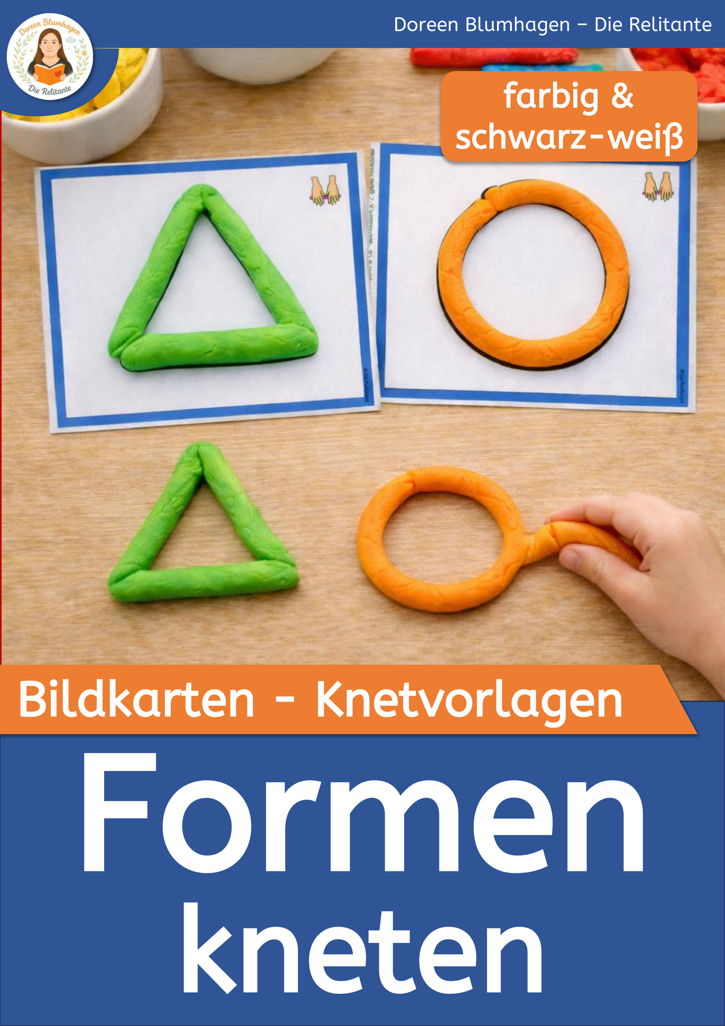 Formen kneten – Bildkarten & Knetvorlagen (farbig & schwarz-weiß ...