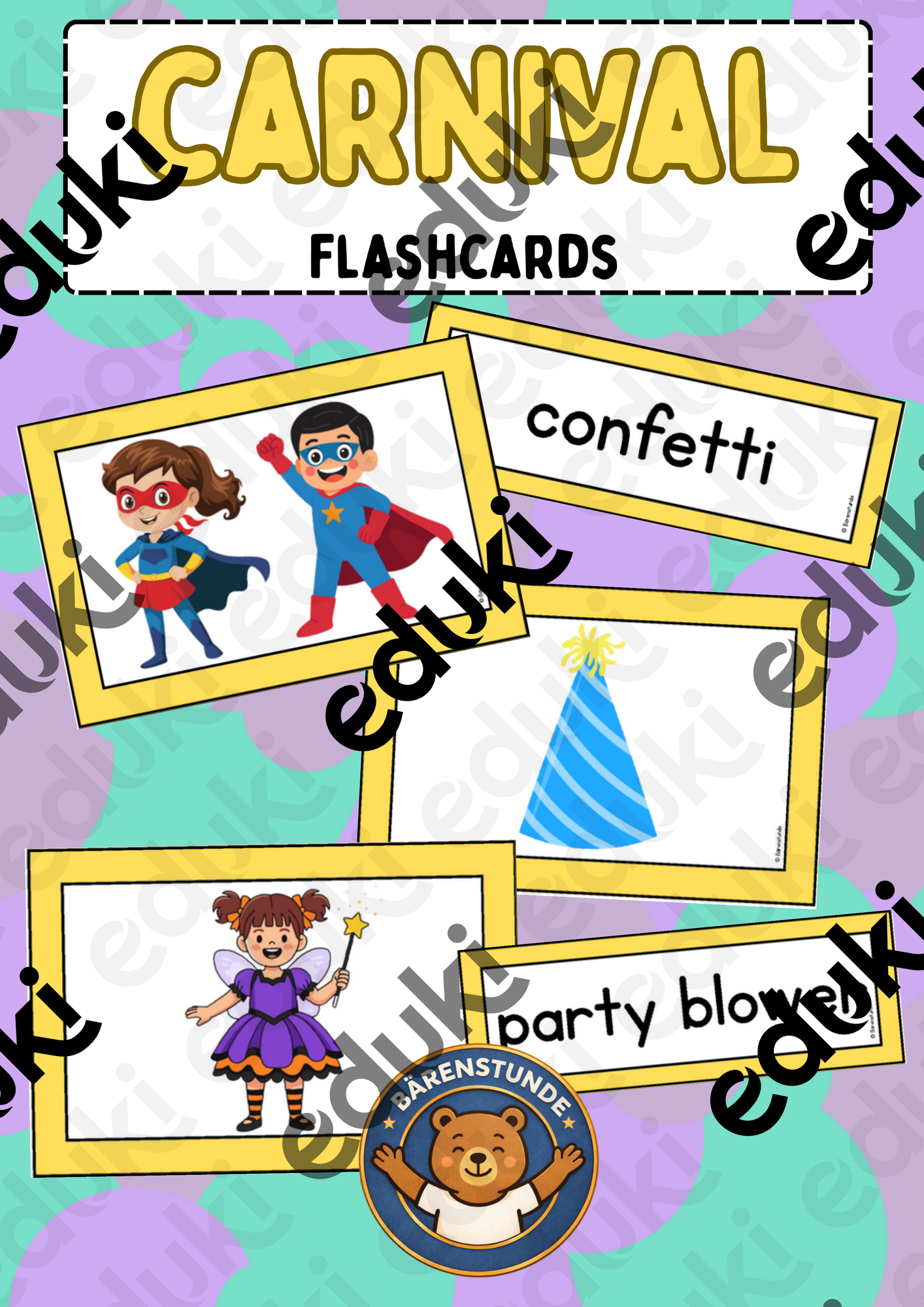 Carnival: Flashcards (Bildkarten und Wortkarten) – Unterrichtsmaterial ...