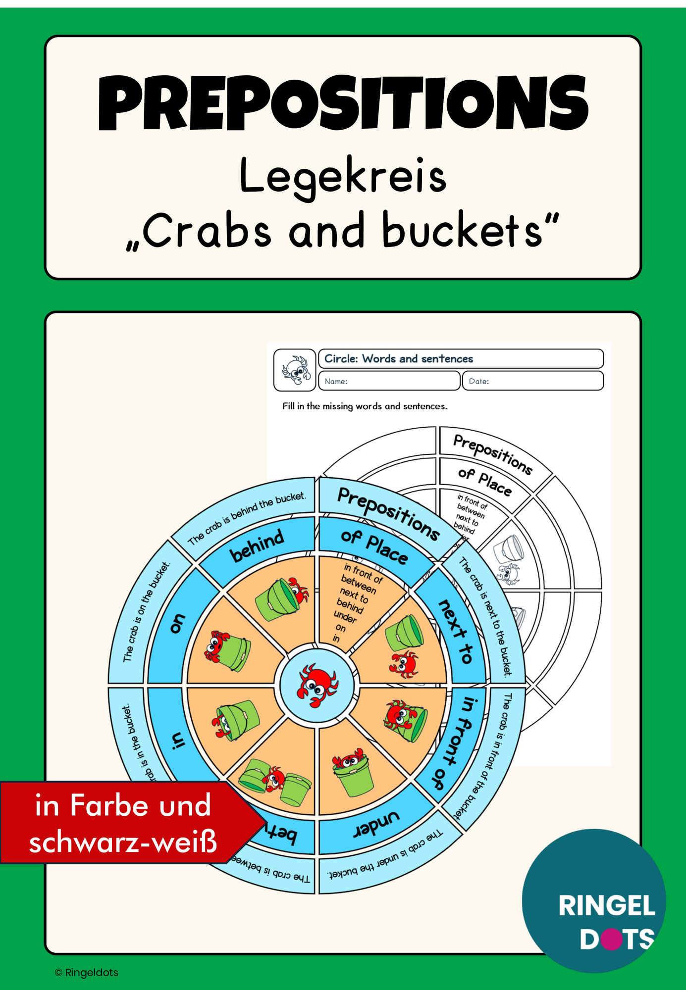Prepositions of Place: Legekreis "Crabs and Buckets ...